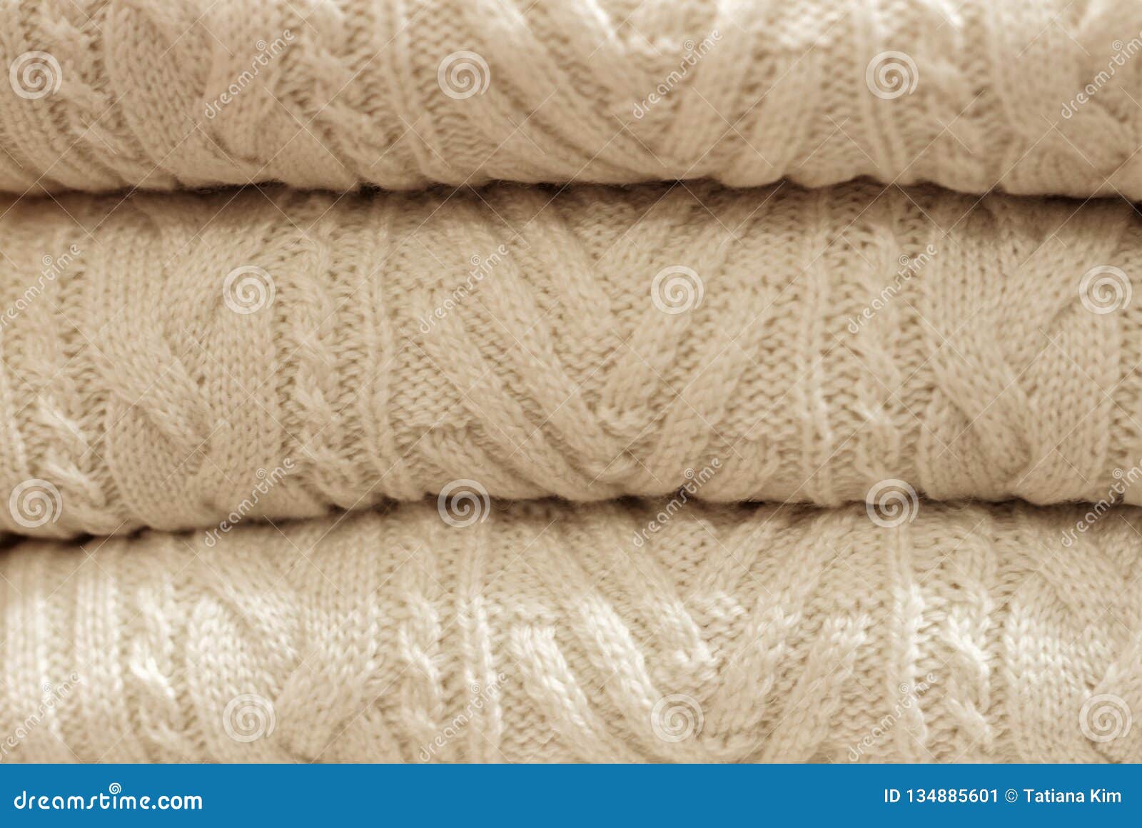 Stack of White Woolen Knitted Sweaters Close-up, Texture, Background ...