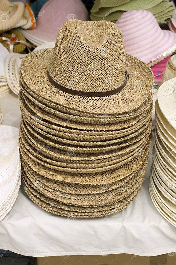 Stack of wicker hats stock photo. Image of wicker, hats - 28907174