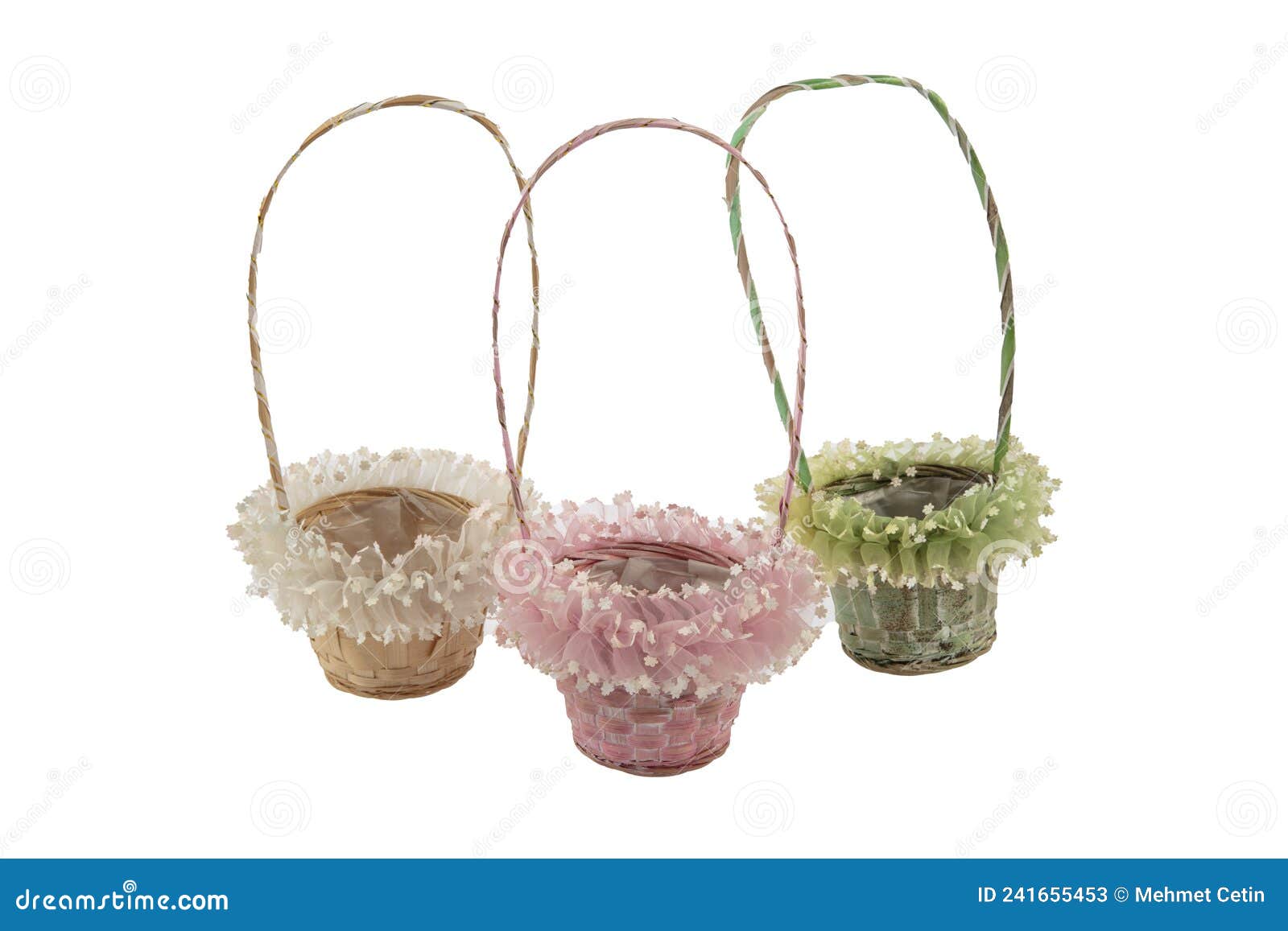 Stack of Wicker Straw Osier Handmade Baskets Different Size and Pattern ...