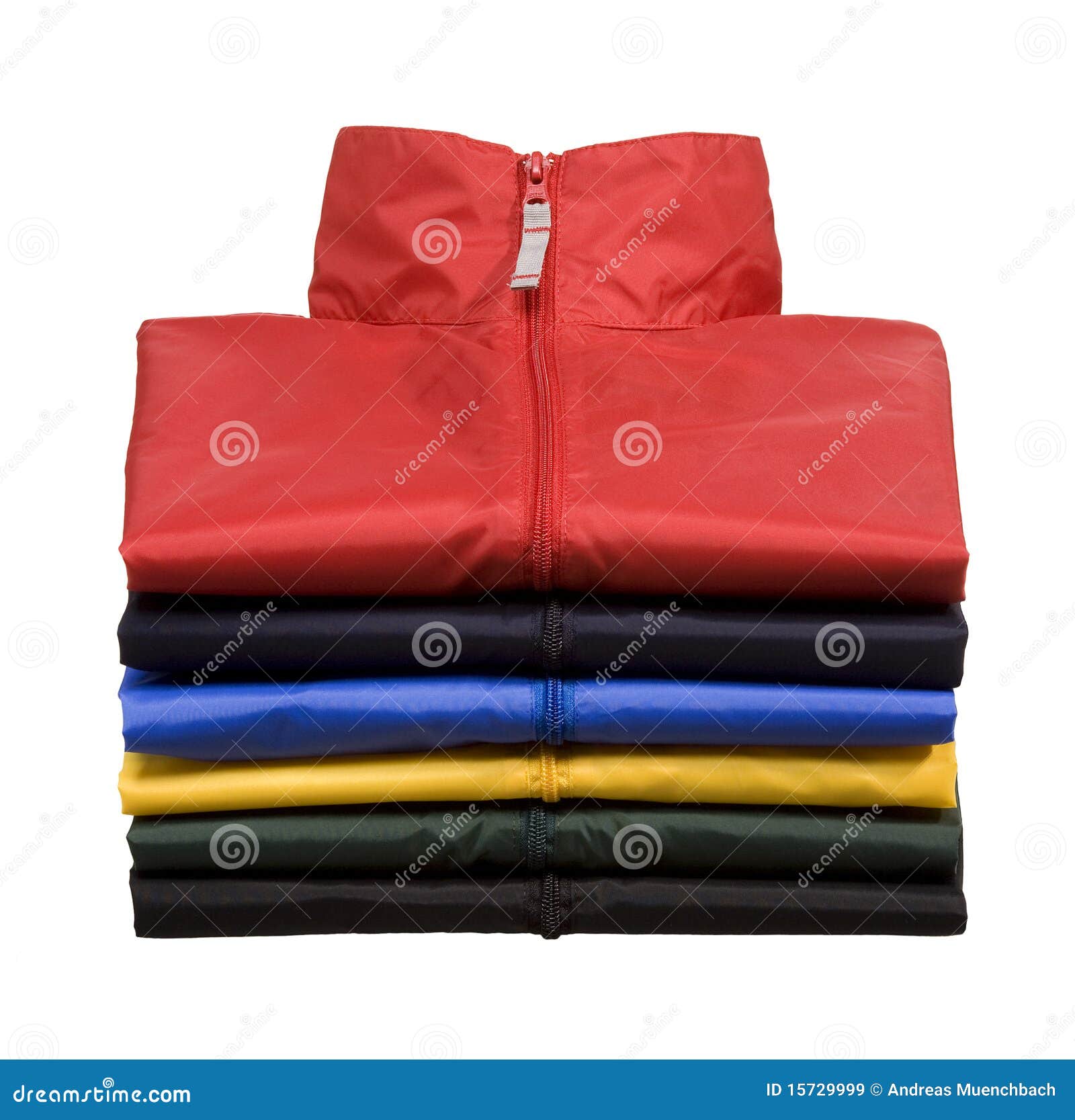 Stack of Windbreaker stock image. Image of jersey, modish - 15729999