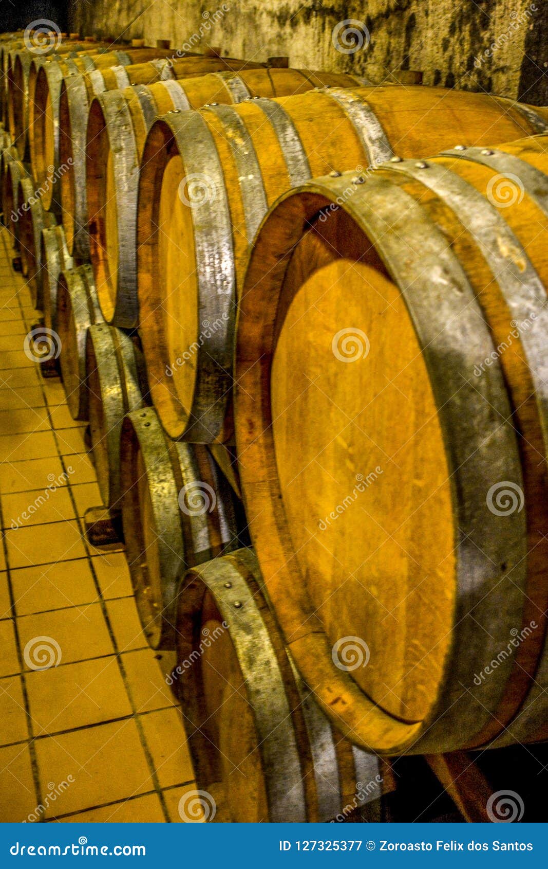 A Stack of Wine Barrels at a Vineyard Stock Image - Image of cask, dark ...