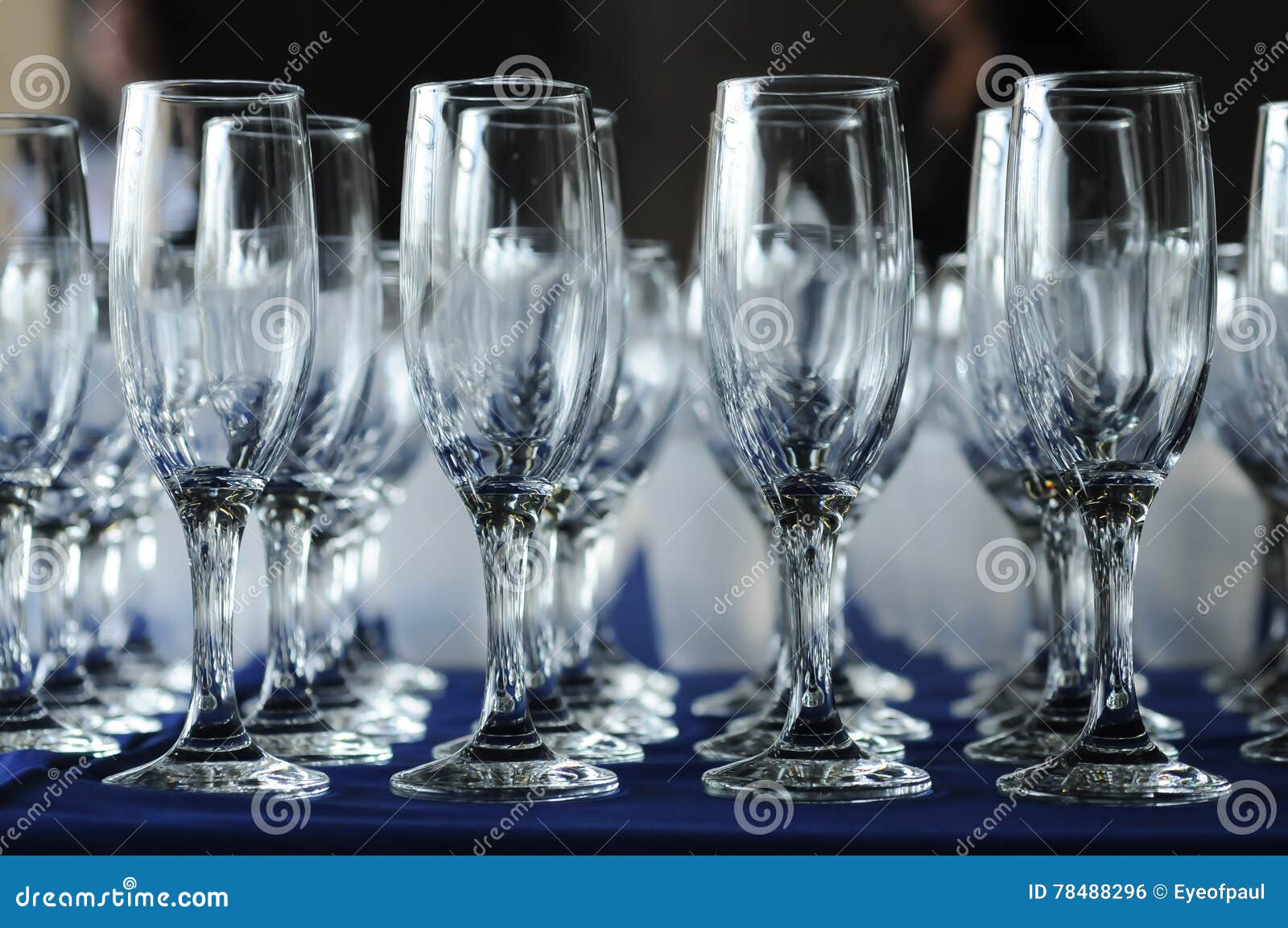 Stack of Wine Glasses in a Party Stock Photo - Image of festive ...