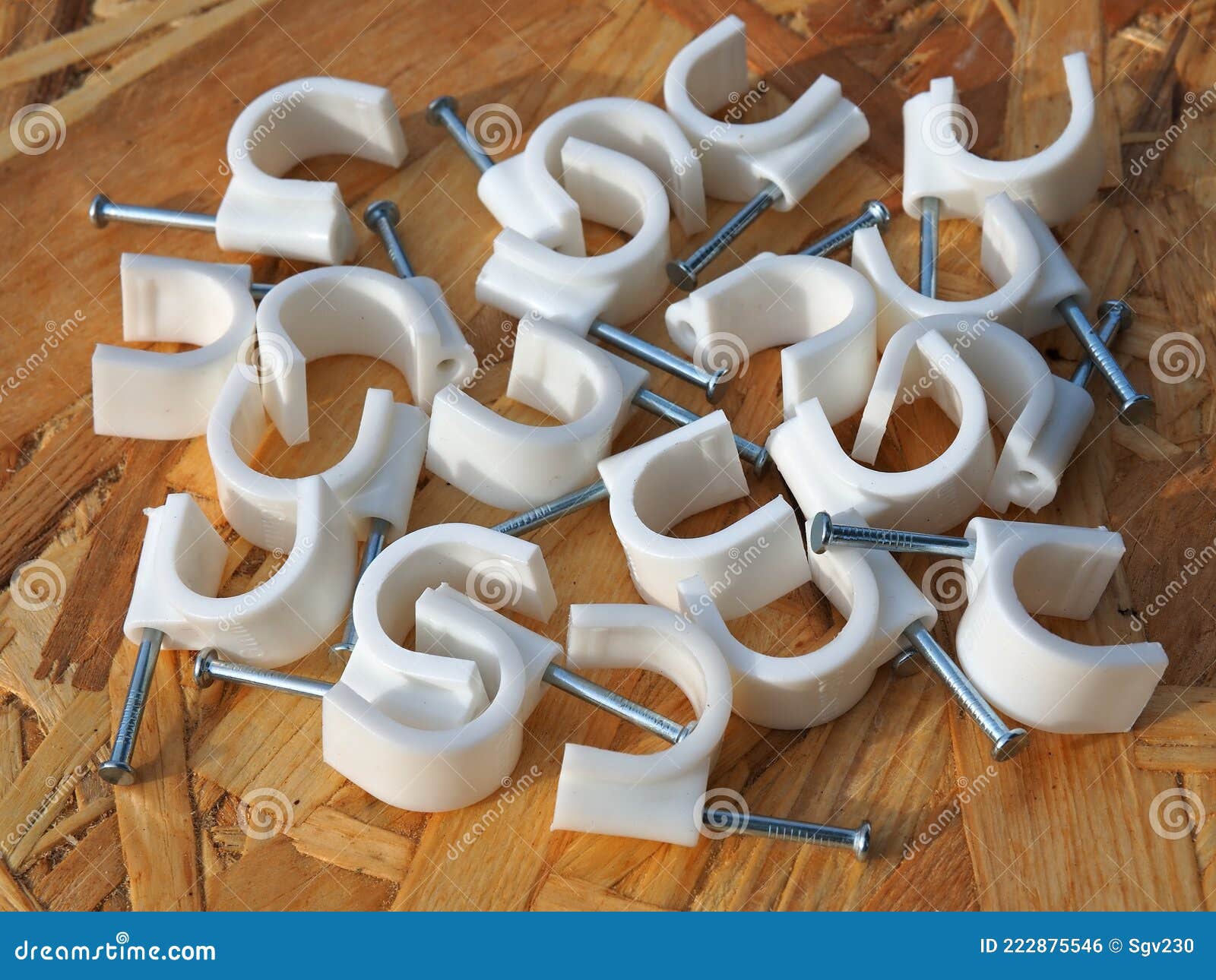 Stack of Wiring Accessories. Wire Mounting Stock Photo - Image of ...