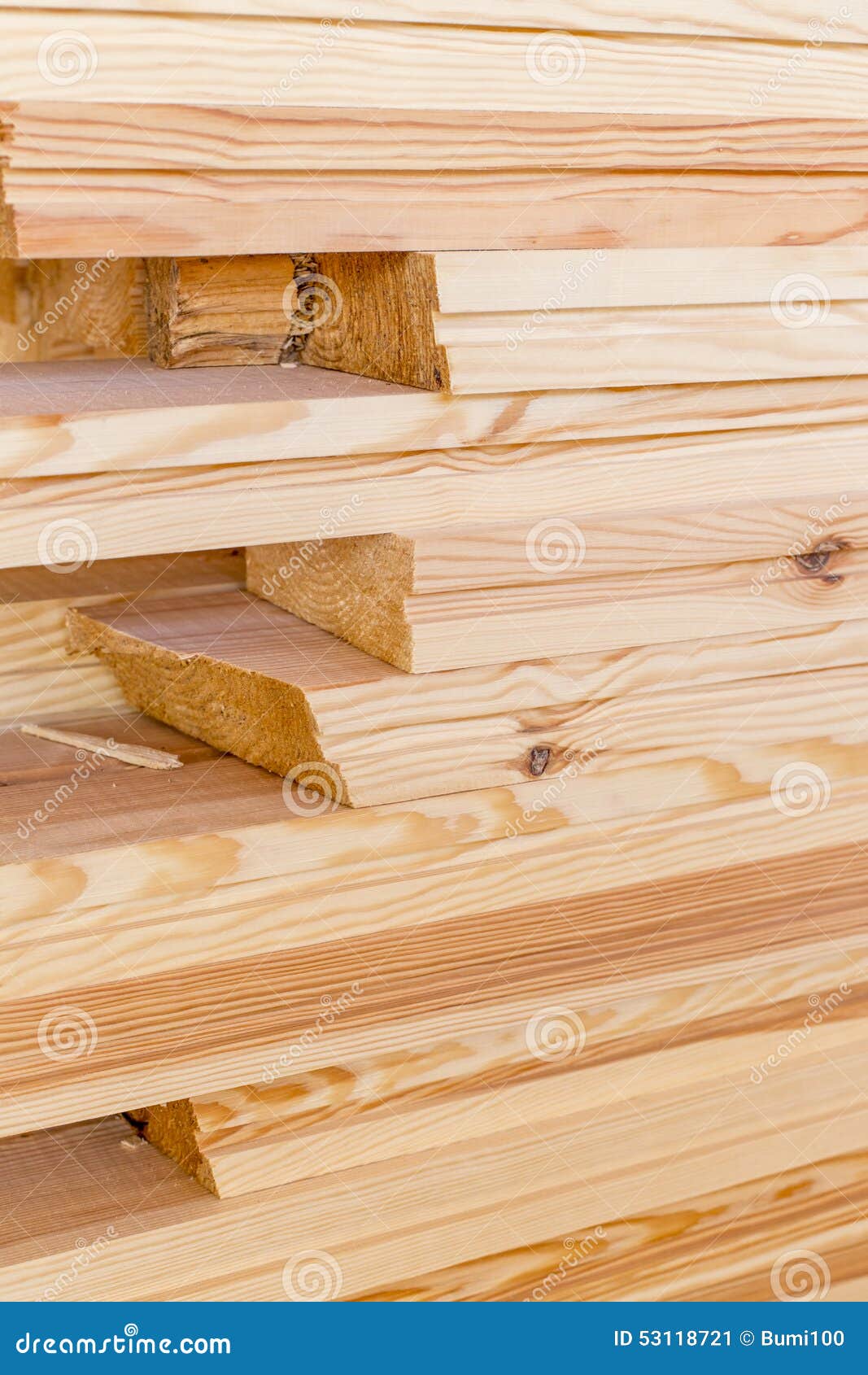 Stack of Wood Boards for Construction or Stock Image - Image of build ...