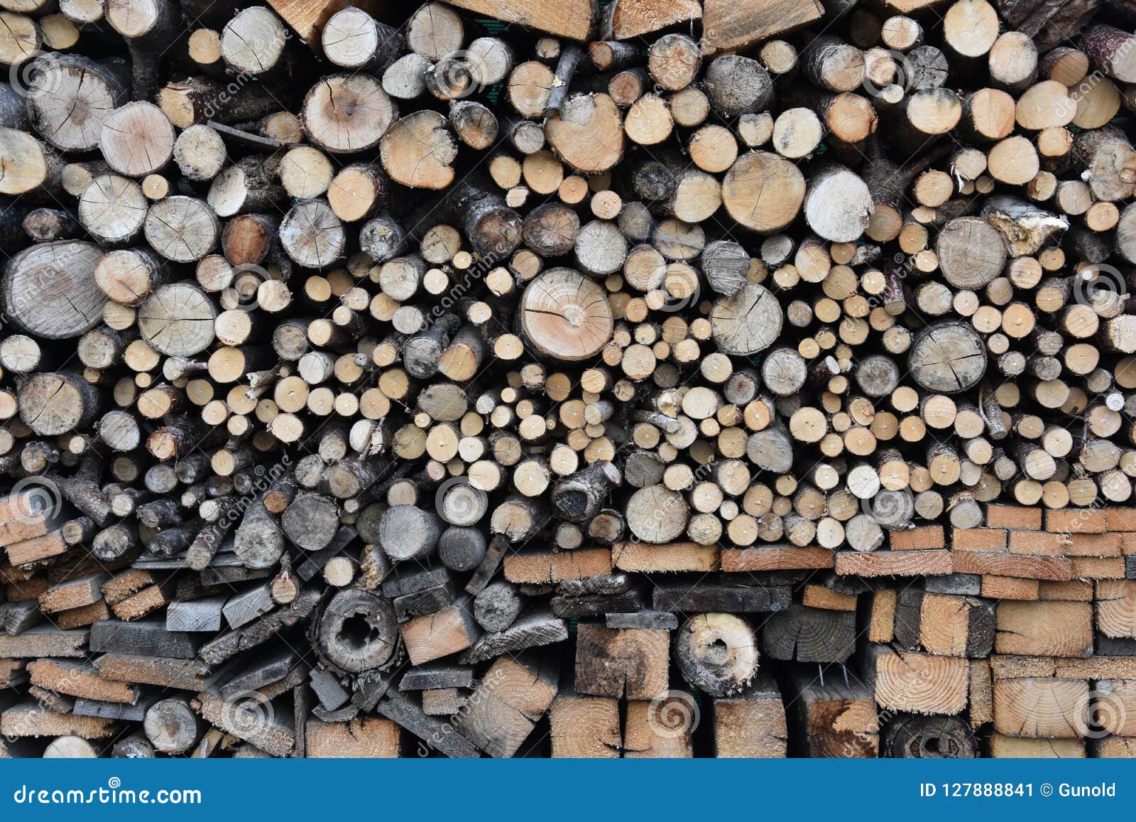 Stack of Wood with Different Fuelwood Stock Image - Image of fuelwood ...