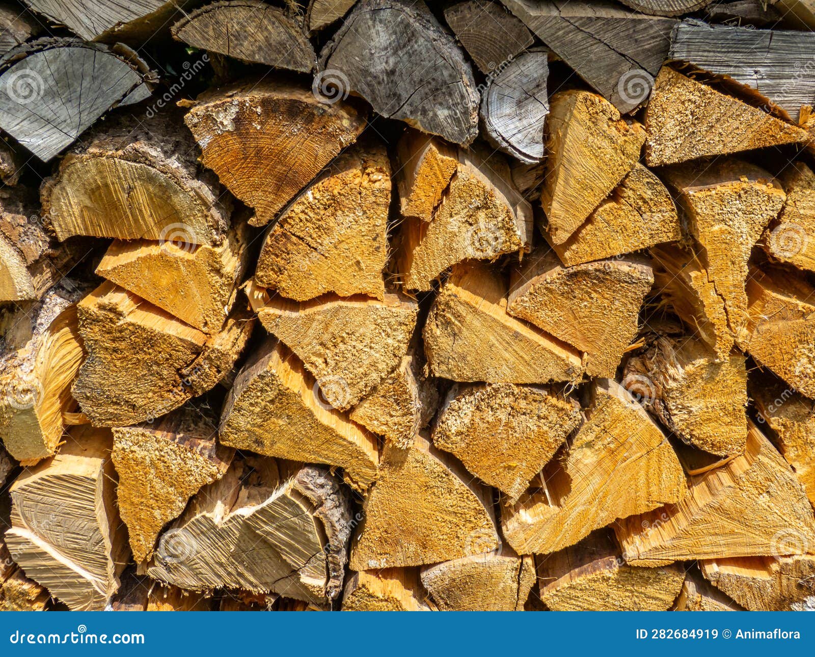 Stack of Wood in the Garden Stock Image - Image of natural, heap: 282684919