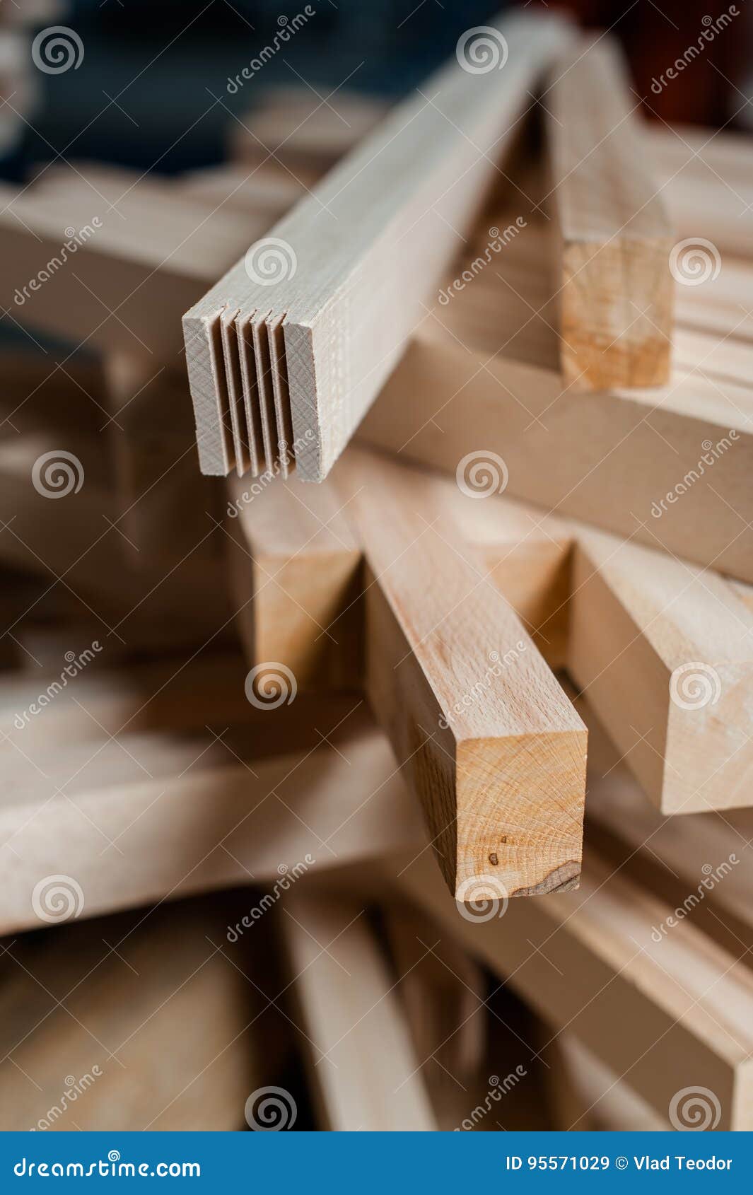 Stack of wood pile stock image. Image of production, manufacturing ...