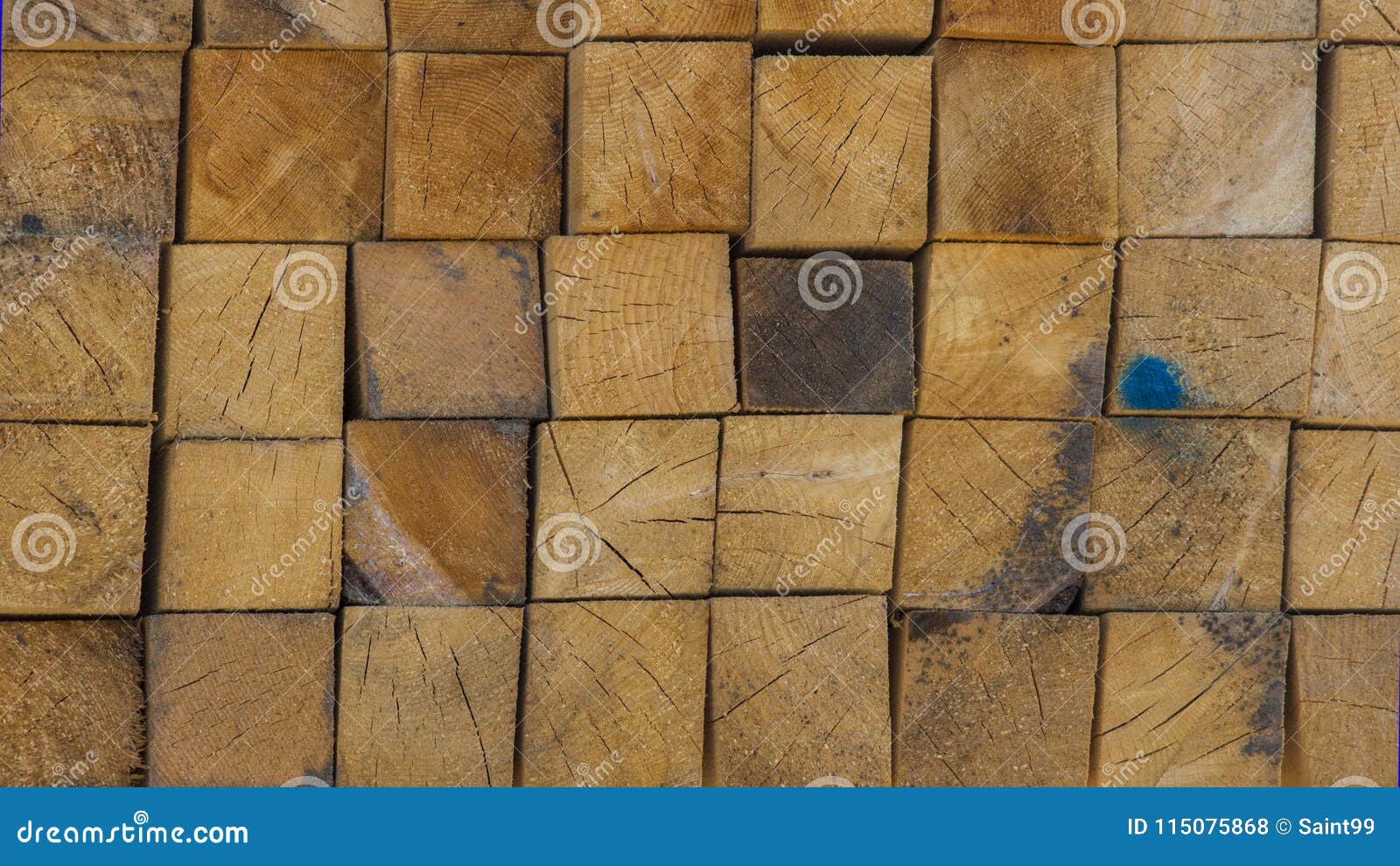 Stack of Wood Square Blocks Stock Photo - Image of timber, stack: 115075868