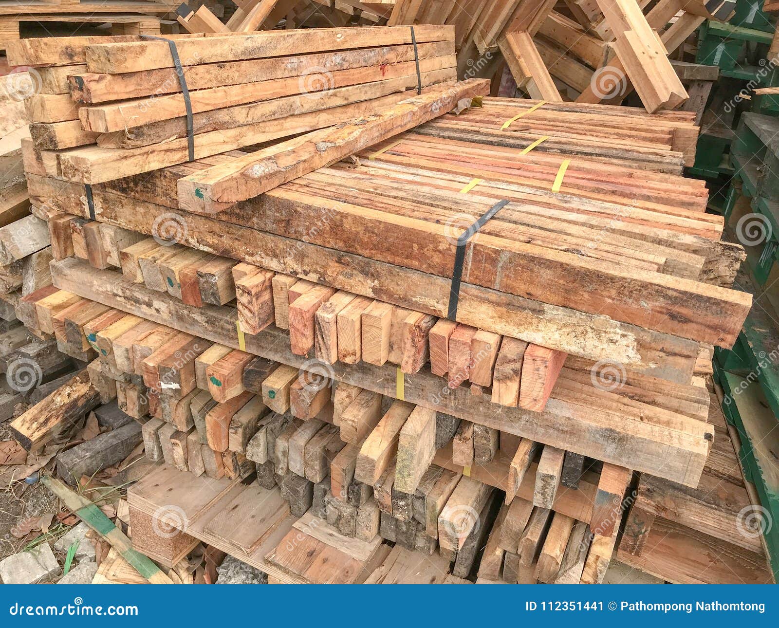 Stack of Wood in Storage Warehouse Stock Image - Image of board ...