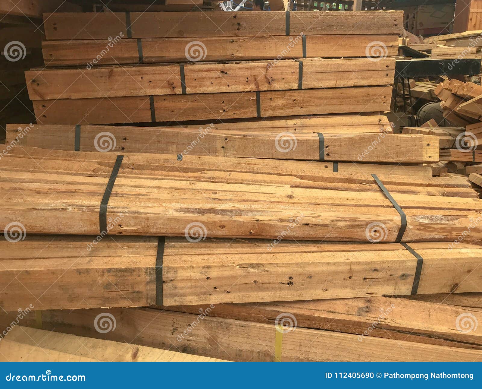 Stack of Wood in Storage Warehouse Stock Photo - Image of industrial ...