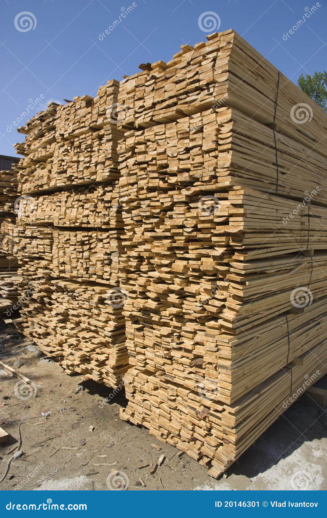 Stack of wooden boards. stock image. Image of business - 20146301
