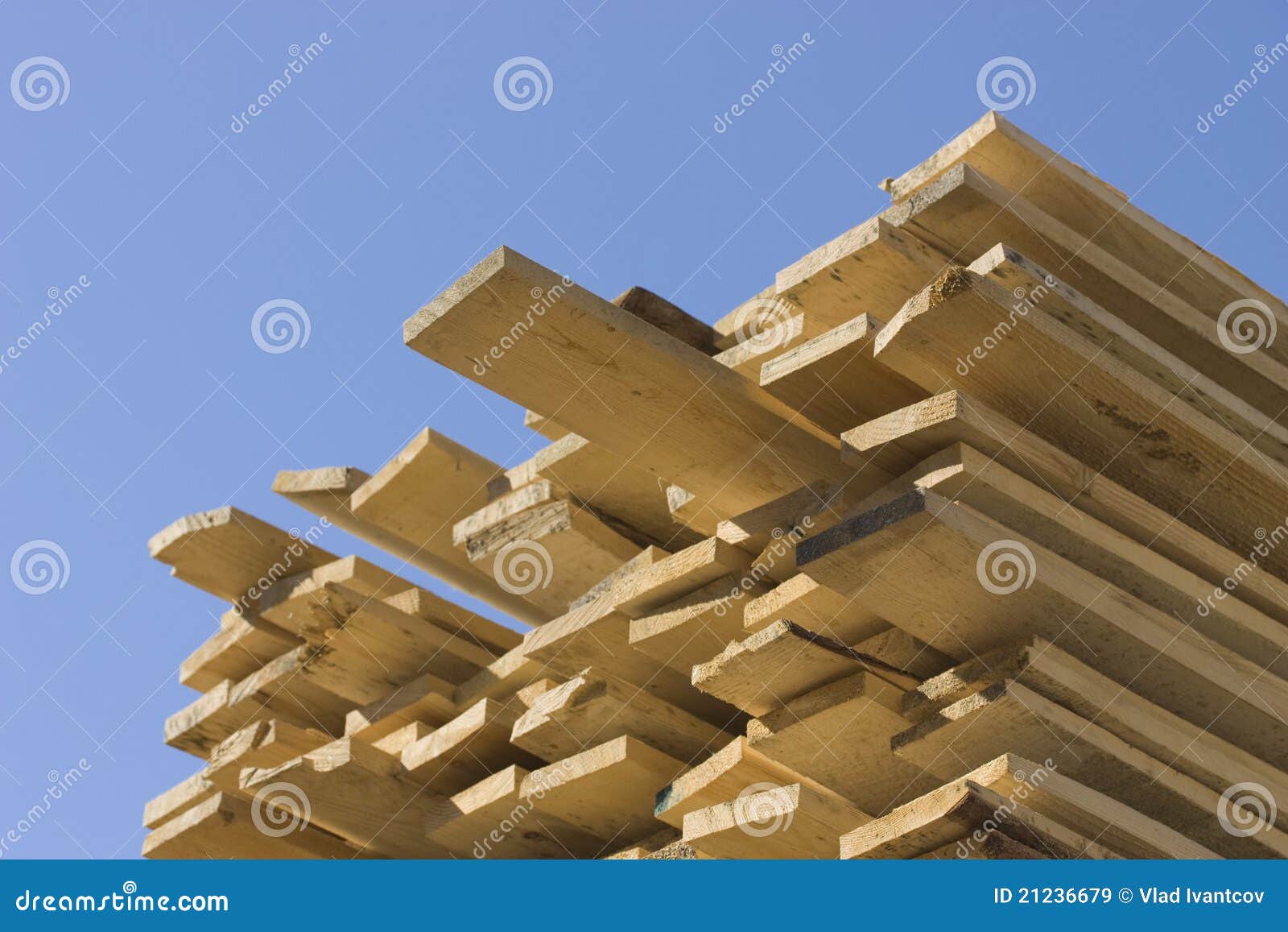 Stack of wooden boards. stock image. Image of rough, work - 21236679