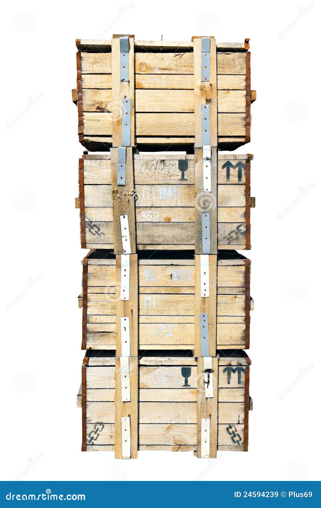 A stack of of wooden boxes stock image. Image of pile - 24594239