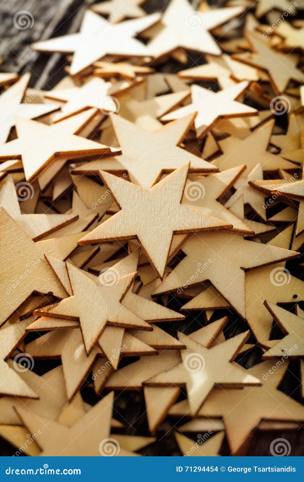 Stack of Wooden Carved Stars Stock Photo - Image of carving, wood: 71294454