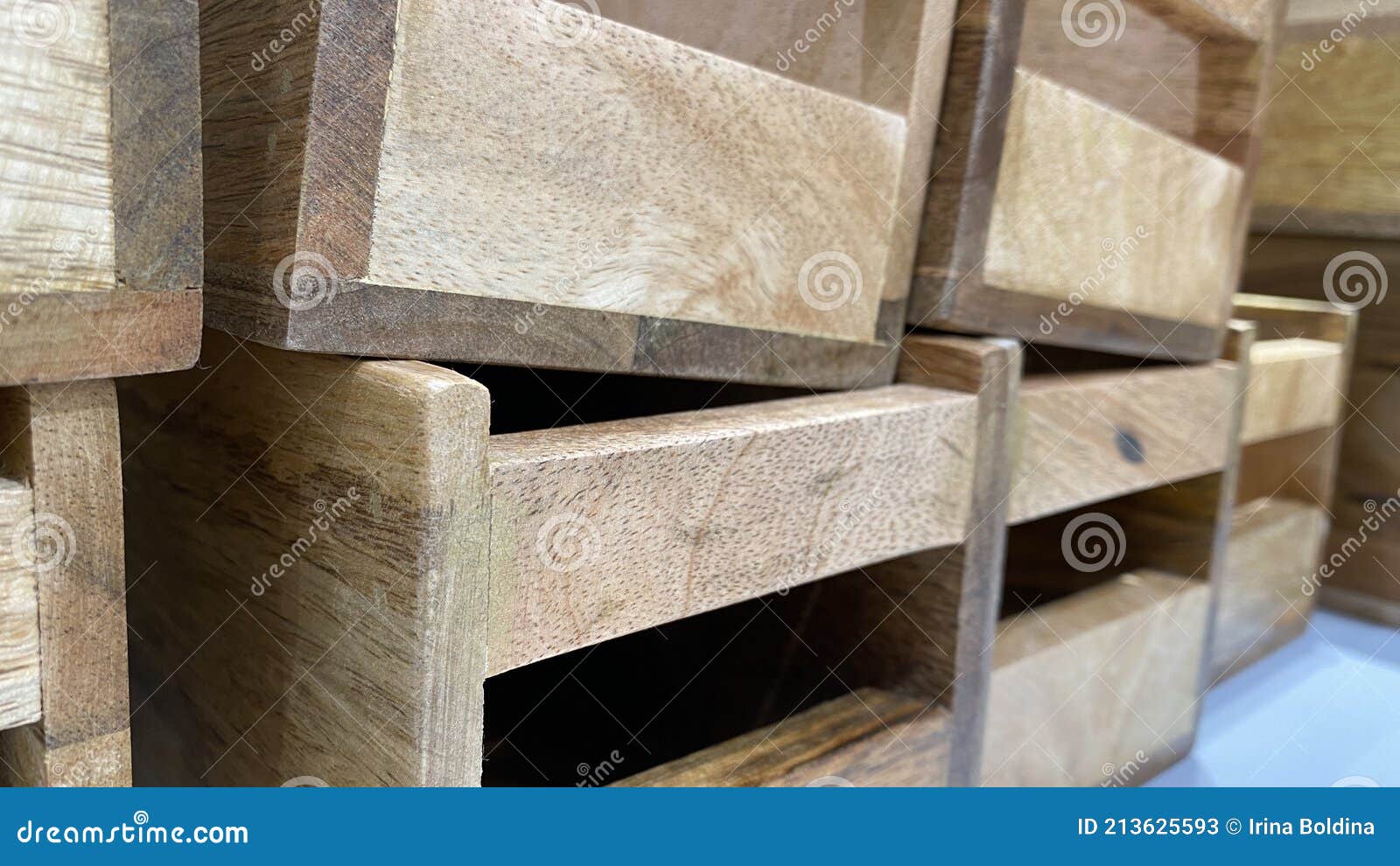 A stack of wooden crates. stock image. Image of board - 213625593