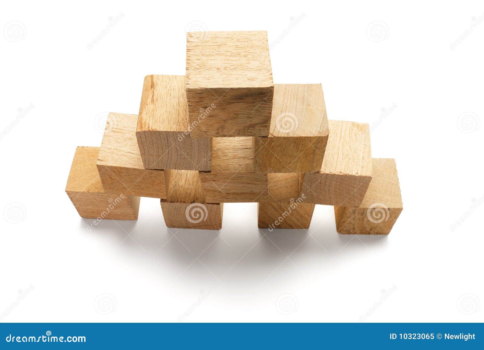 Stack of Wooden Cubes stock image. Image of isolated - 10323065