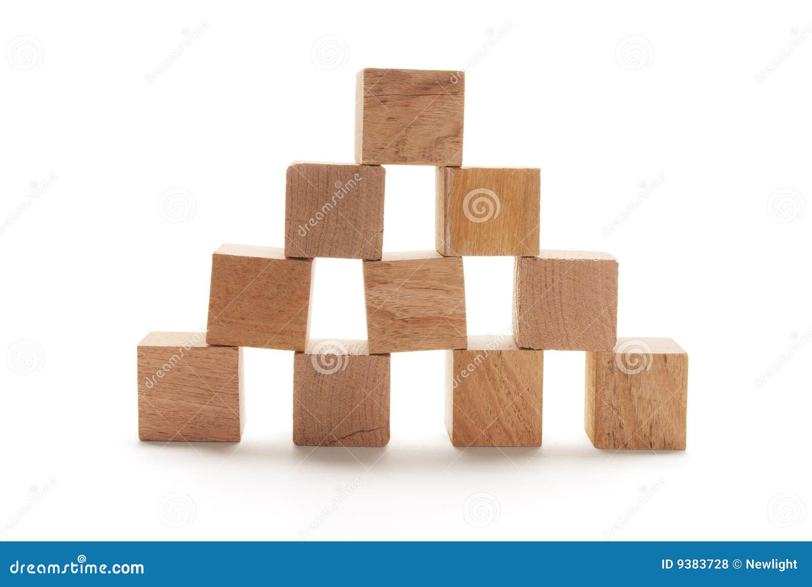 Stack of Wooden Cubes stock photo. Image of arrangement - 9383728
