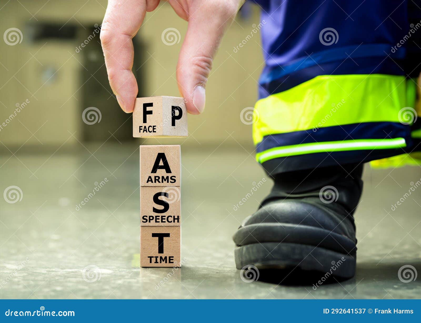 A Stack of Wooden Cubes Forms the Expression FAST. Stock Image - Image ...