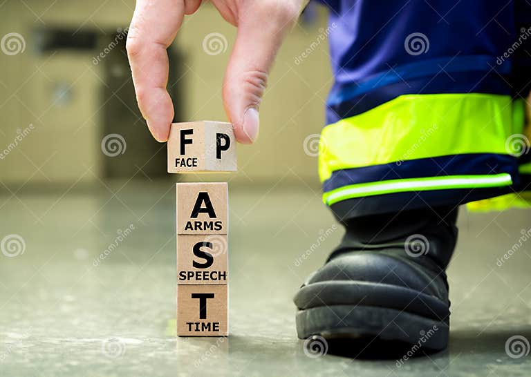 A Stack of Wooden Cubes Forms the Expression FAST. Stock Image - Image ...