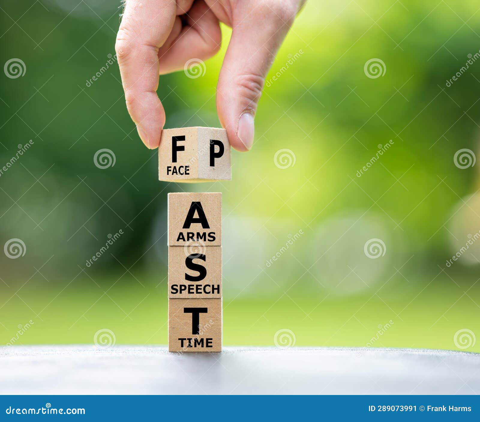 A Stack of Wooden Cubes Forms the Expression FAST. Stock Image - Image ...
