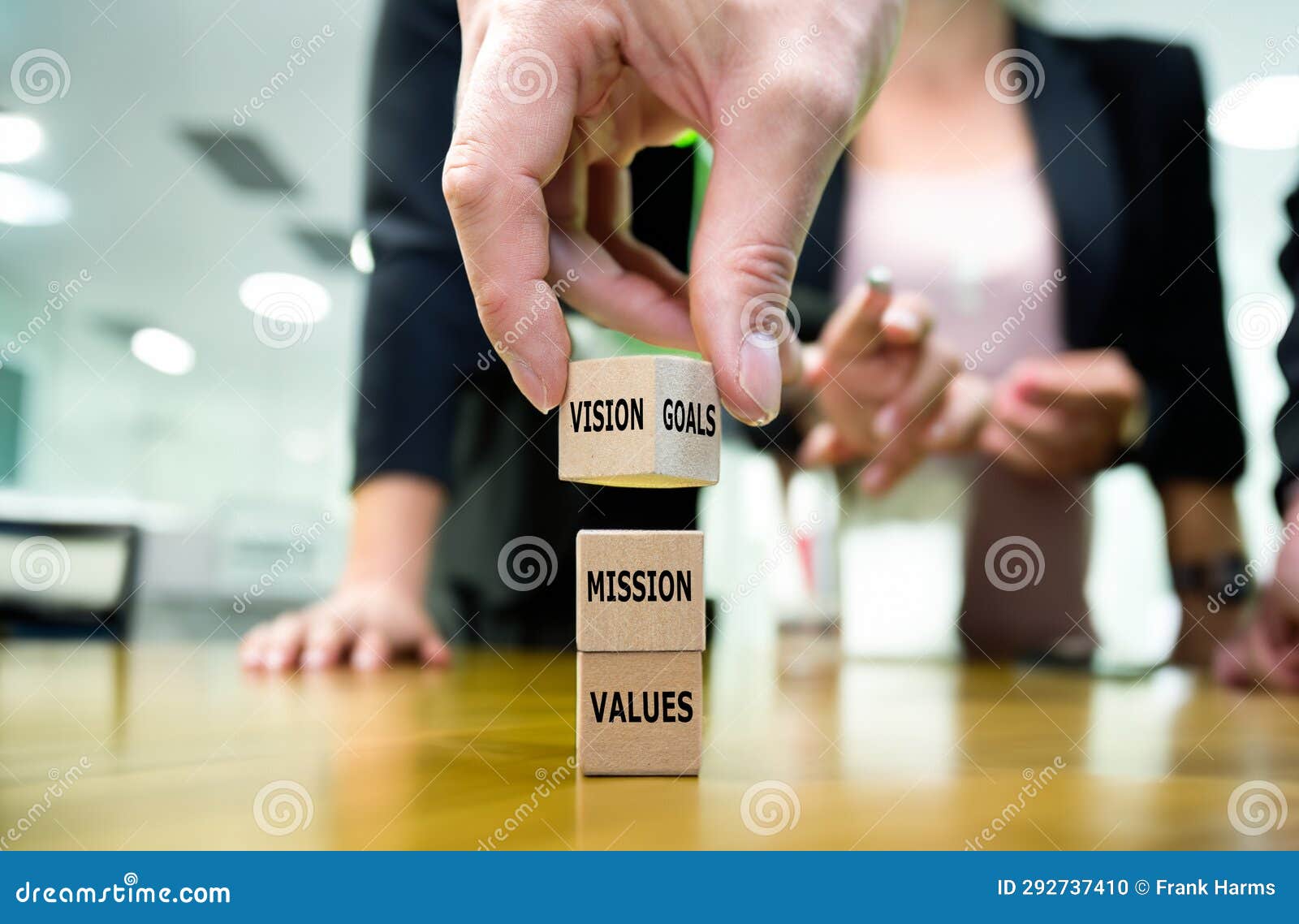 Values, Mission, Vision - Wooden Signpost, Roadsign With Three Arrows ... Values, Mission, Vision - Wooden Signpost, Roadsign With Three Arrows ...