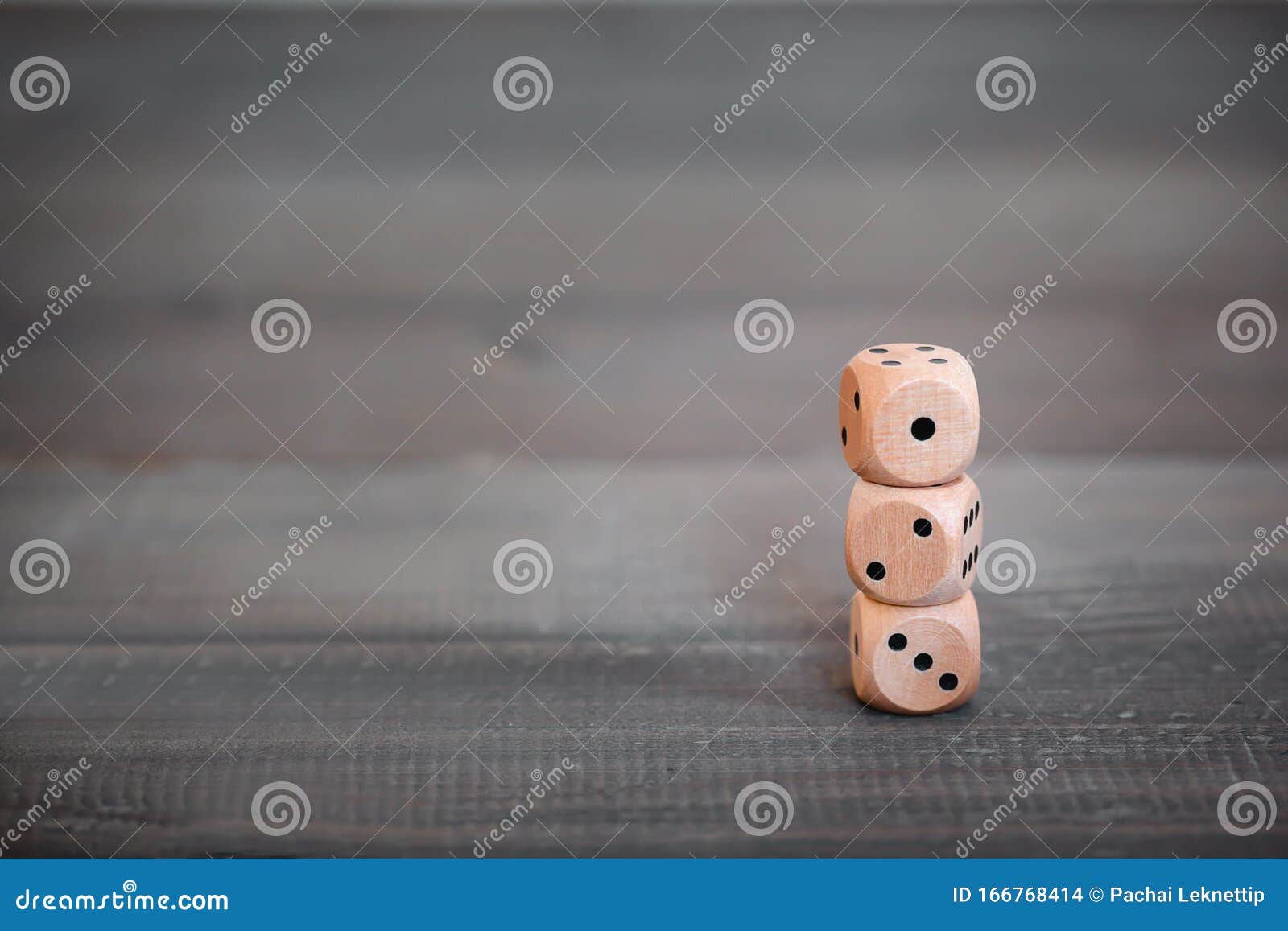Stack of Wooden Dice on Wood Table Stock Photo - Image of finance ...