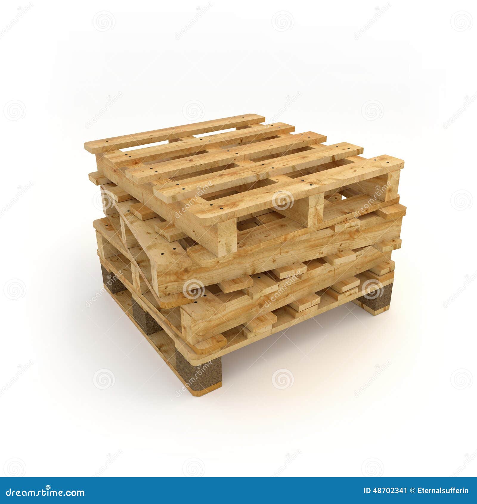Wooden Pallets Stack In Warehouse Cargo Storage, Shipment In Logistics ...