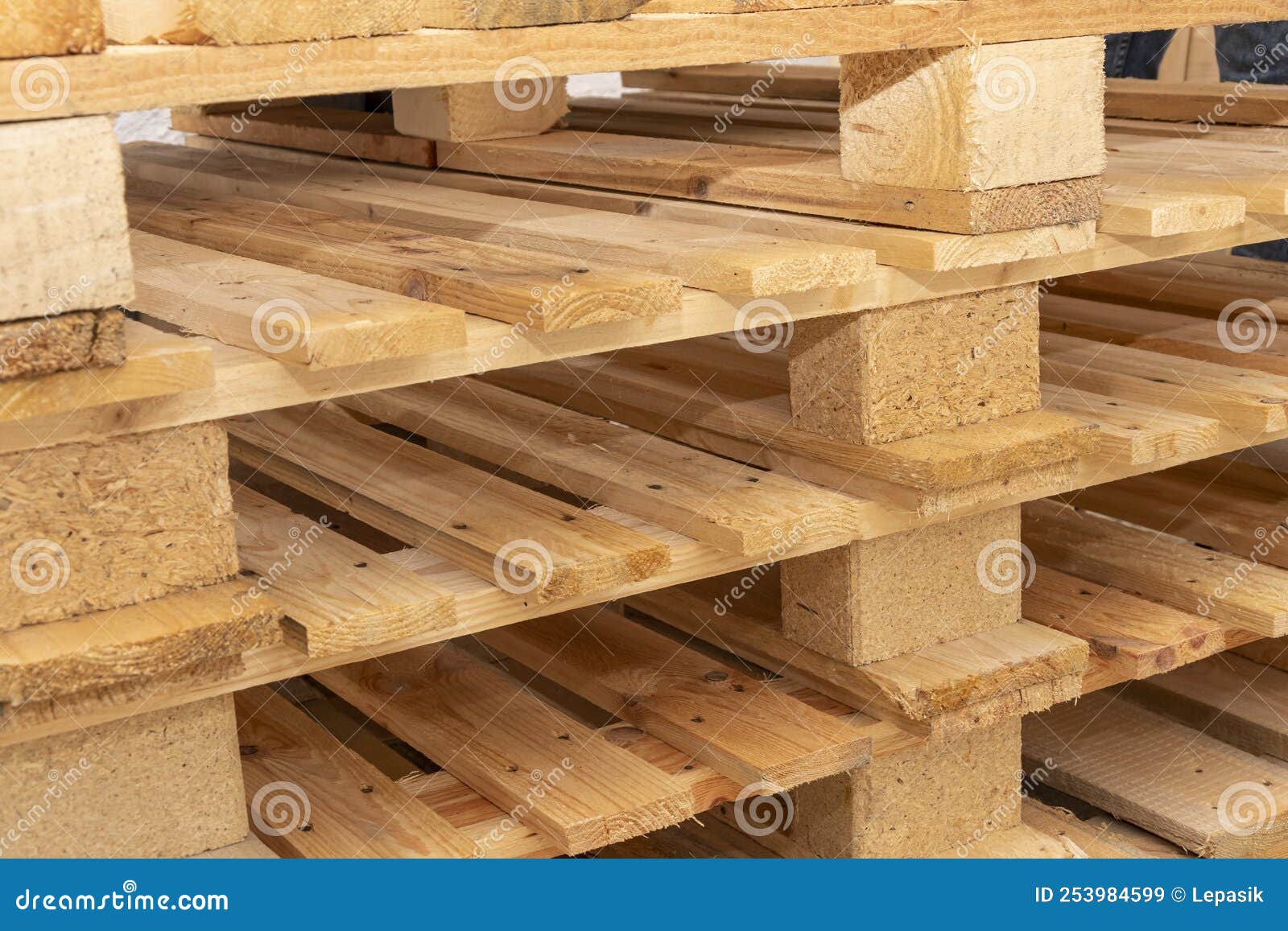 A Stack of Wooden Pallets, a Wooden Structure Made of Improvised ...