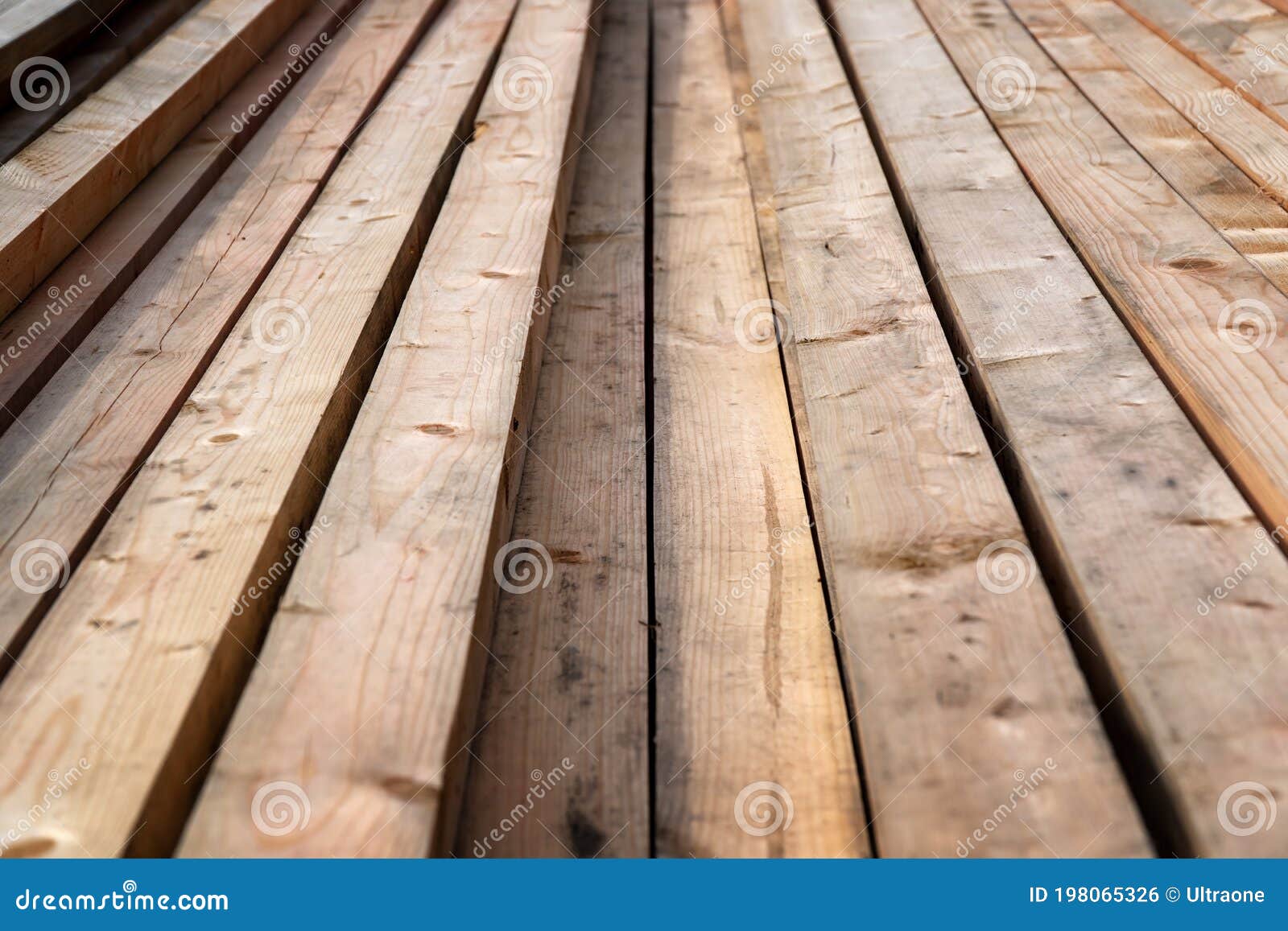 Stack of Wooden Planks stock photo. Image of background - 198065326