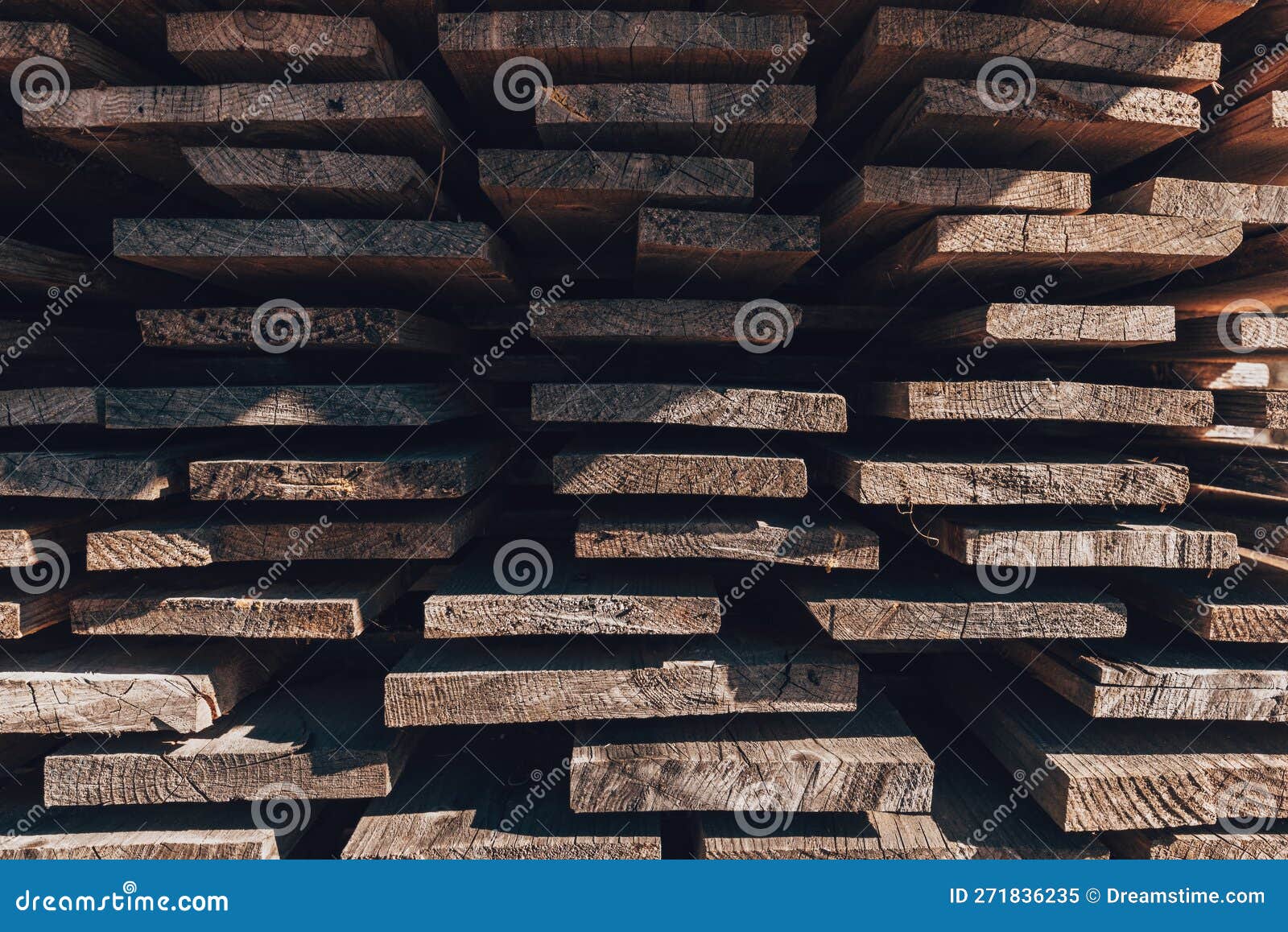 Stack of Wooden Planks Solid-sawn Timber Construction Material Stock ...