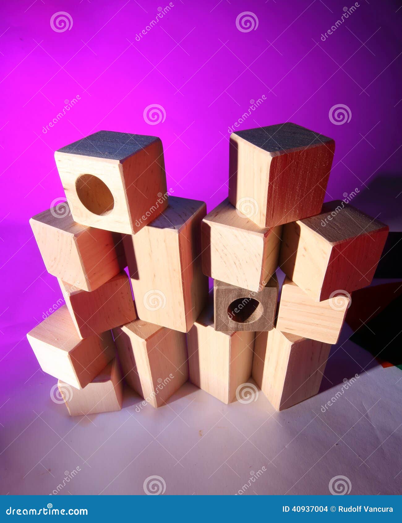 Stack of wooden toy bricks stock photo. Image of toys - 40937004