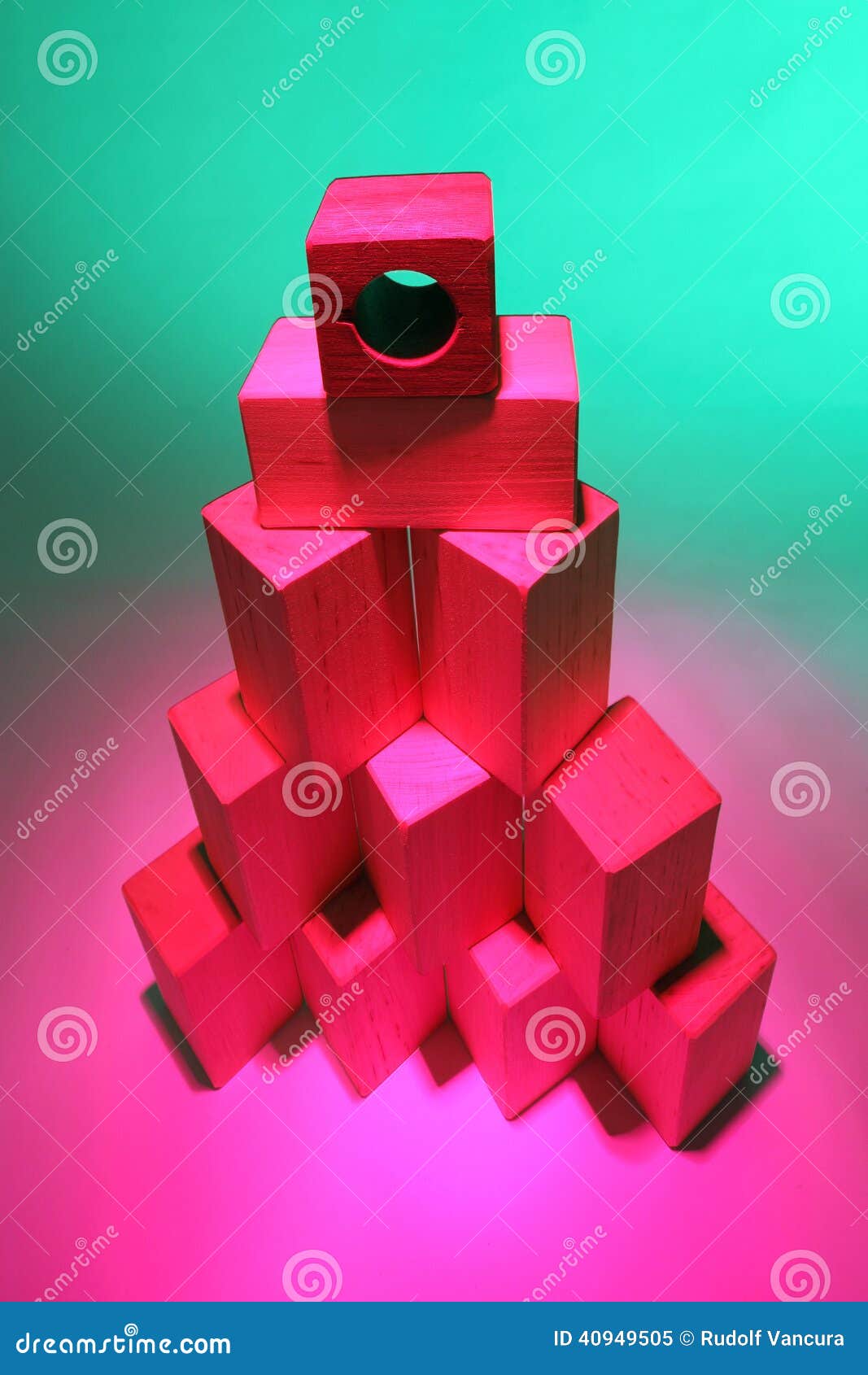 Stack of wooden toy bricks stock image. Image of building - 40949505