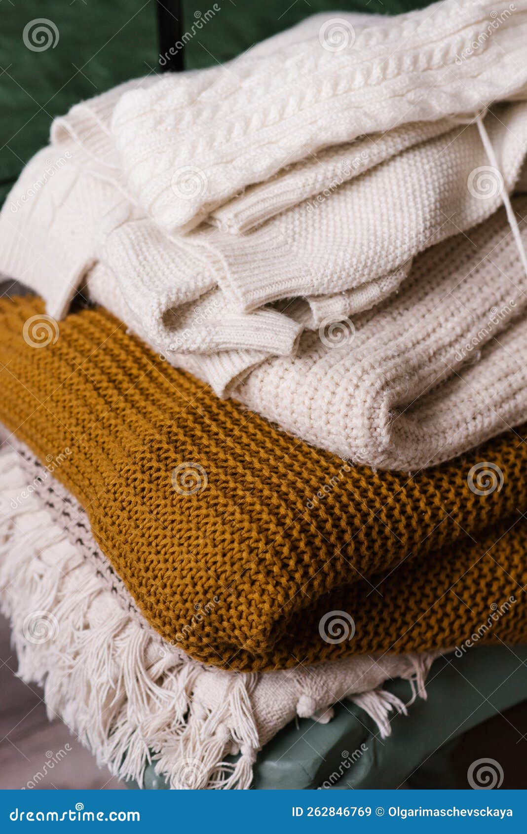 Stack of Wool Knitted Sweaters Stock Image - Image of knitwear ...