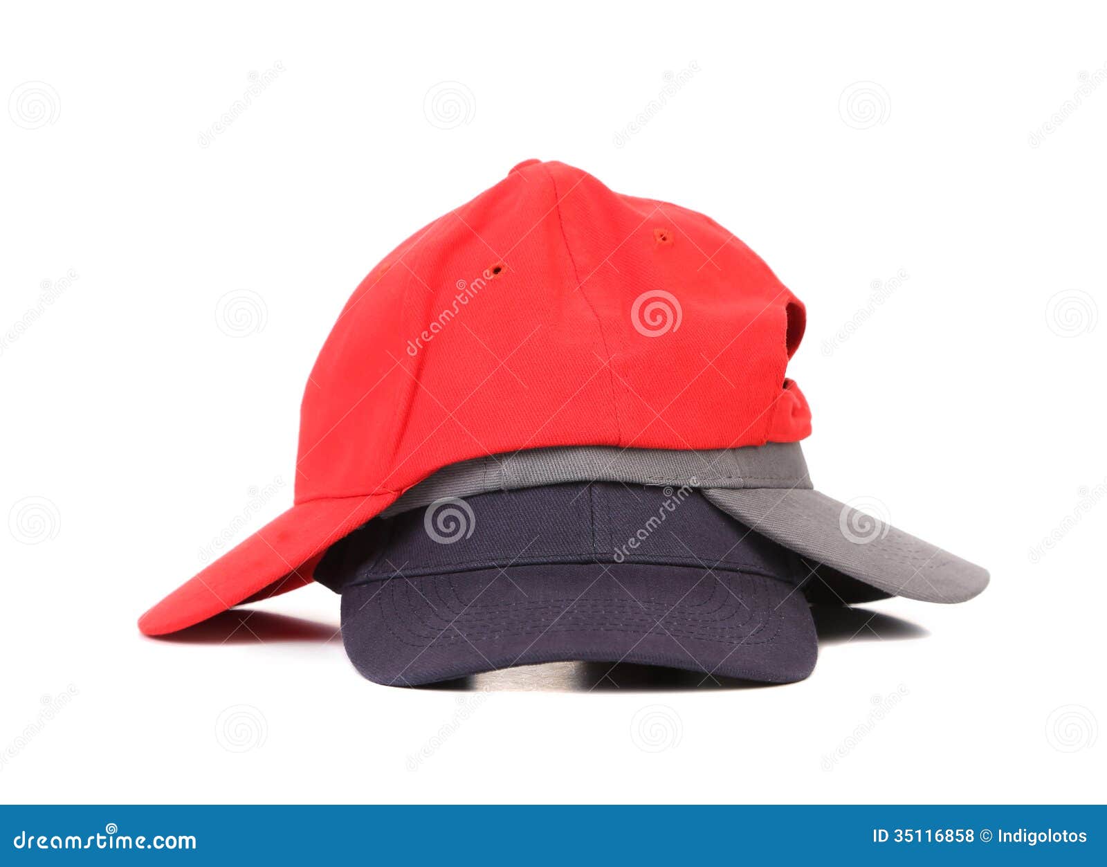 Stack of Working Peaked Cap. Stock Photo - Image of costume, single ...
