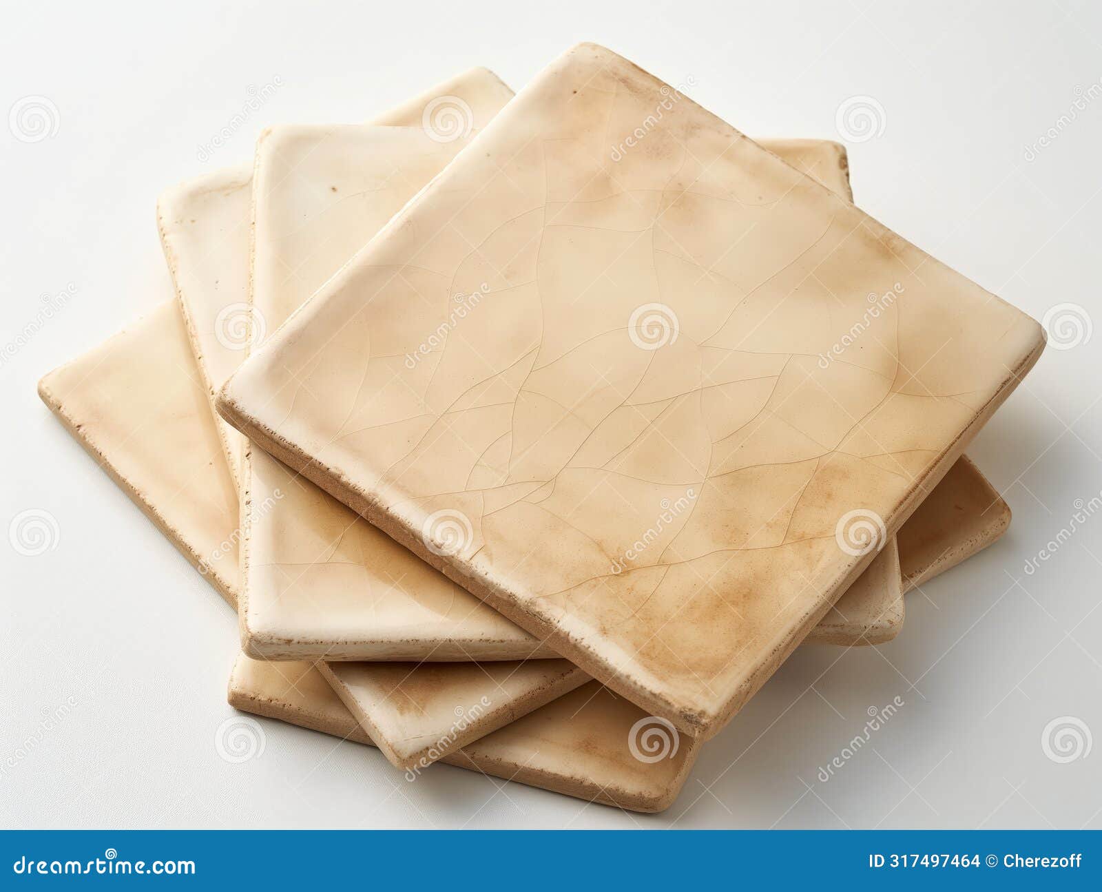 Aged Ceramic Tiles Stack stock photo. Image of wall - 317497464