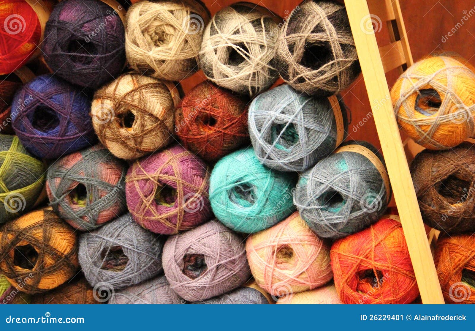 Stack of Yarn Skeins stock image. Image of bamboo, craft - 26229401