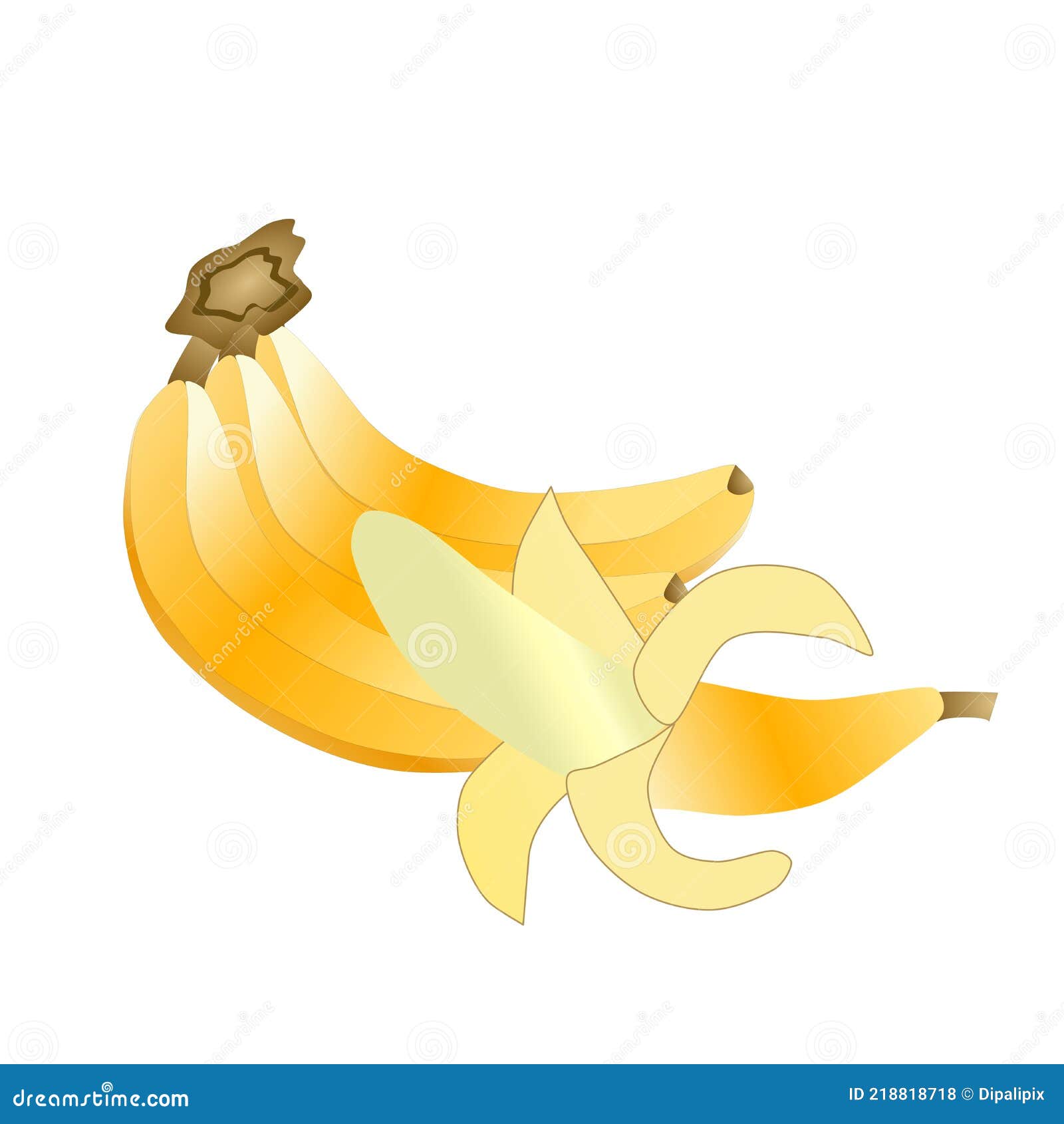 A Stack Of Banana Sweetmeat In Bowls Vector Illustration ...