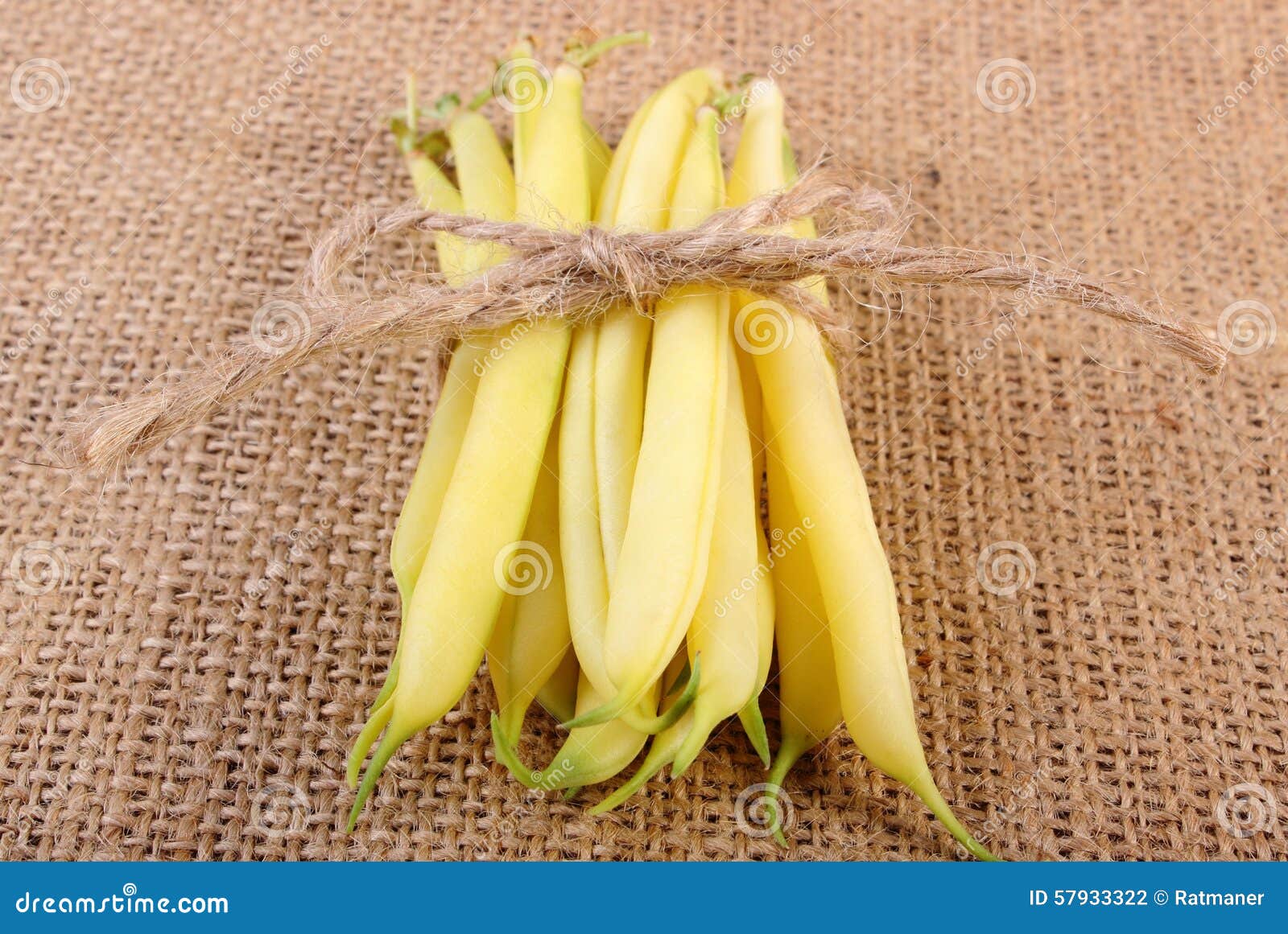 Stack of Yellow Beans on Jute Canvas, Healthy Food Stock Photo - Image ...