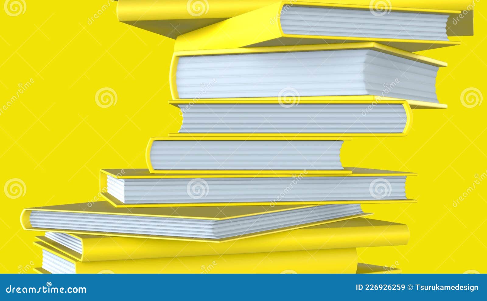 Stack of Yellow Books Isolated on Yellow Background. Stock Video ...
