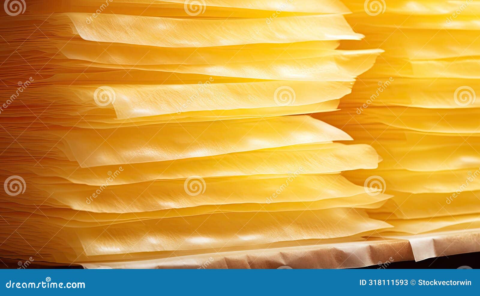 Stack yellow rice paper stock illustration. Illustration of creation ...