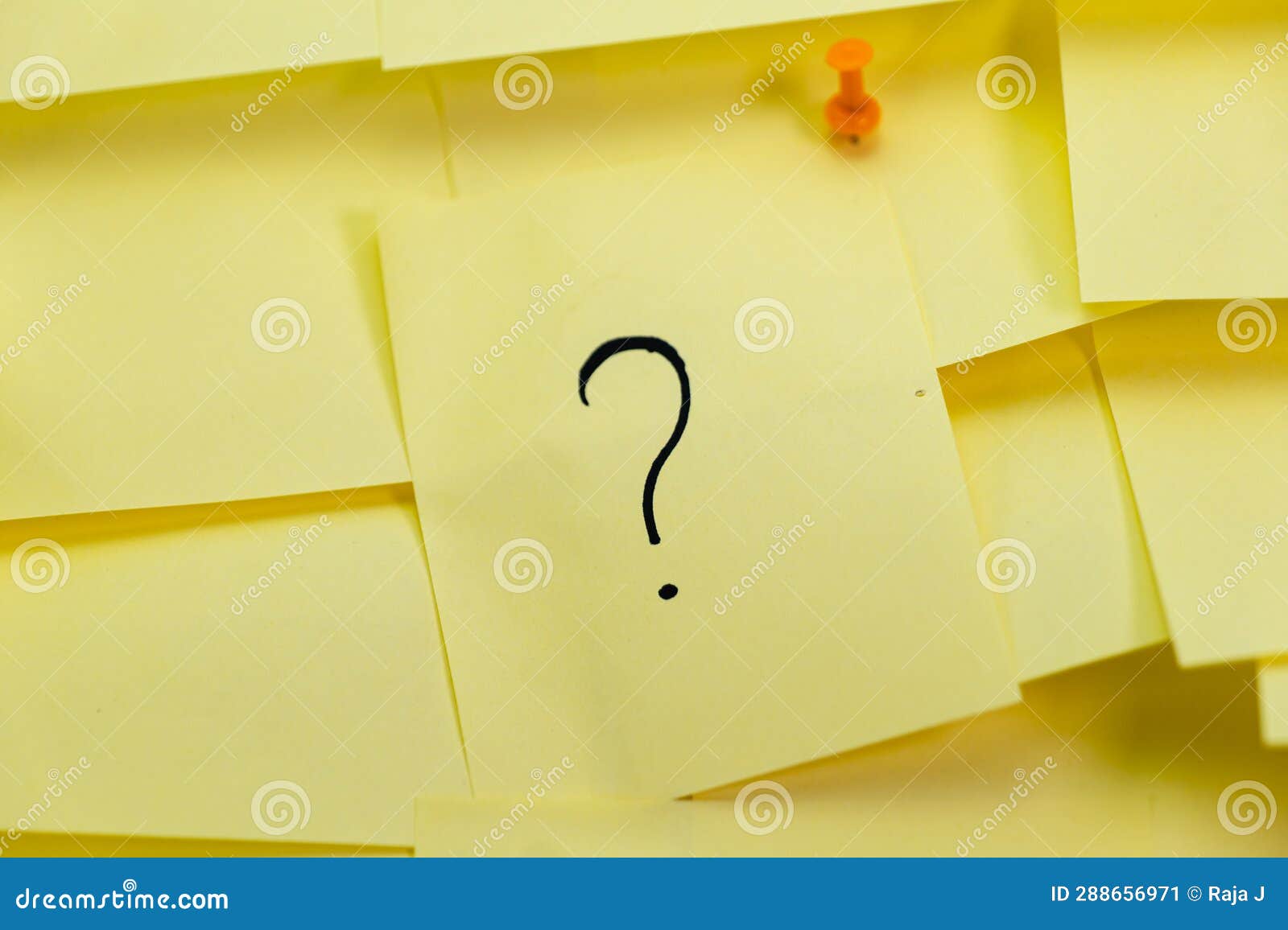 Stack of Yellow Sticky Notes with Question Marks Stock Image - Image of ...
