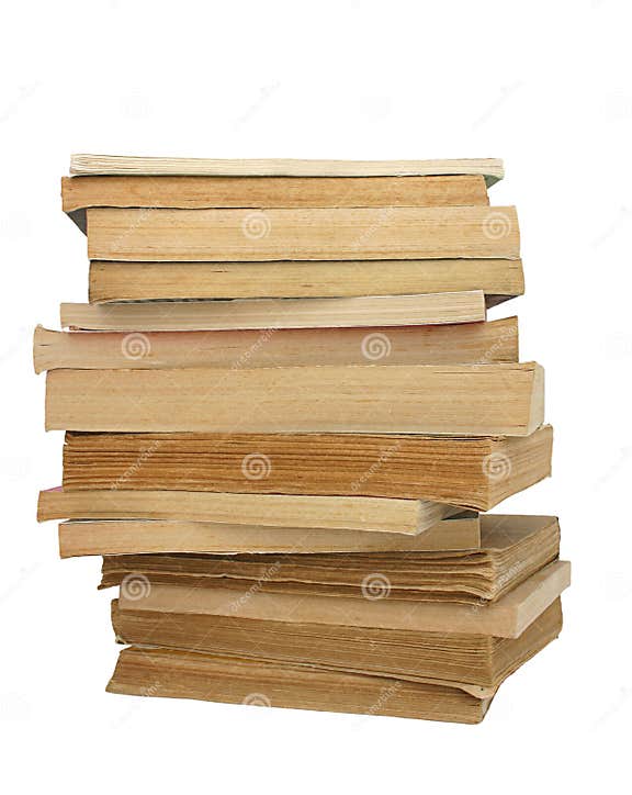 Stack of yellowed books #2 stock photo. Image of lectures - 1587818