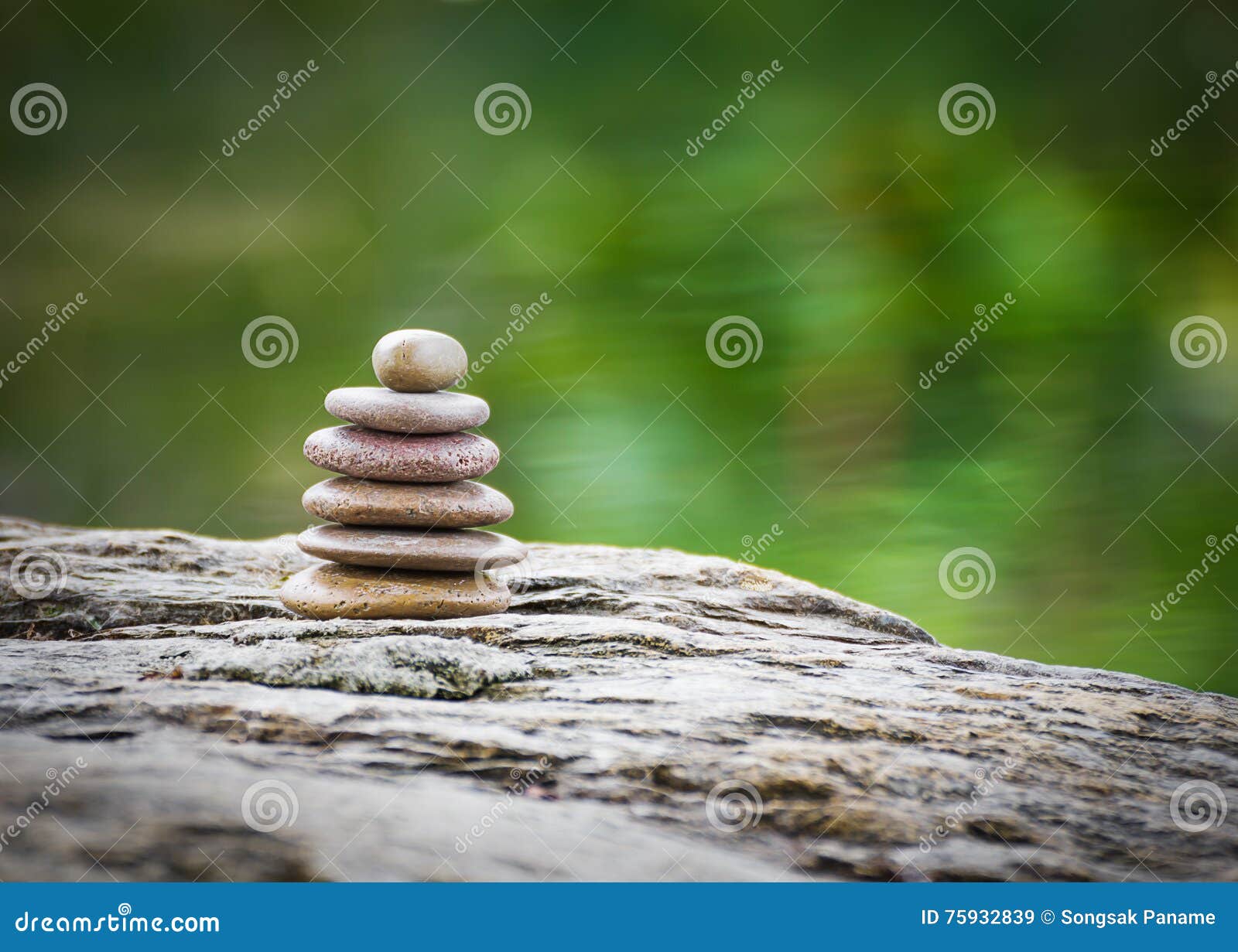 Stack of Zen Rocks in Garden Stock Image - Image of concept, outdoor ...