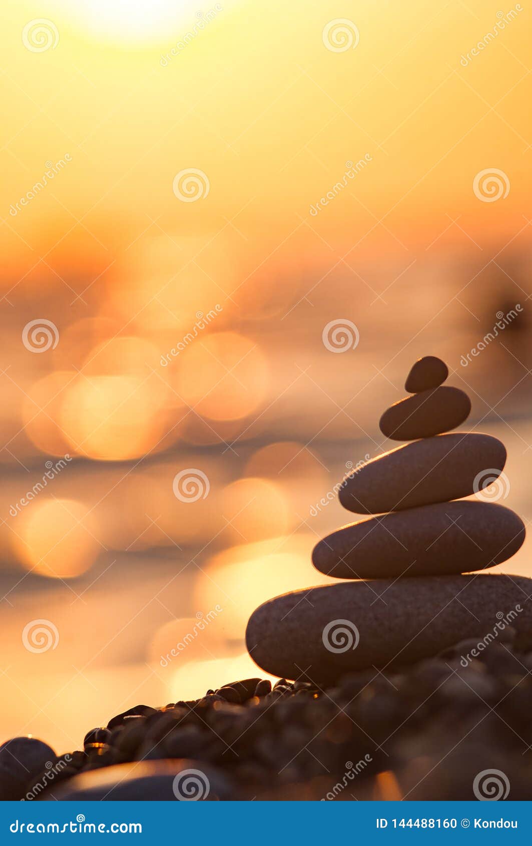 Stack of Zen Stones on Pebble Beach Stock Photo - Image of stack, heap ...