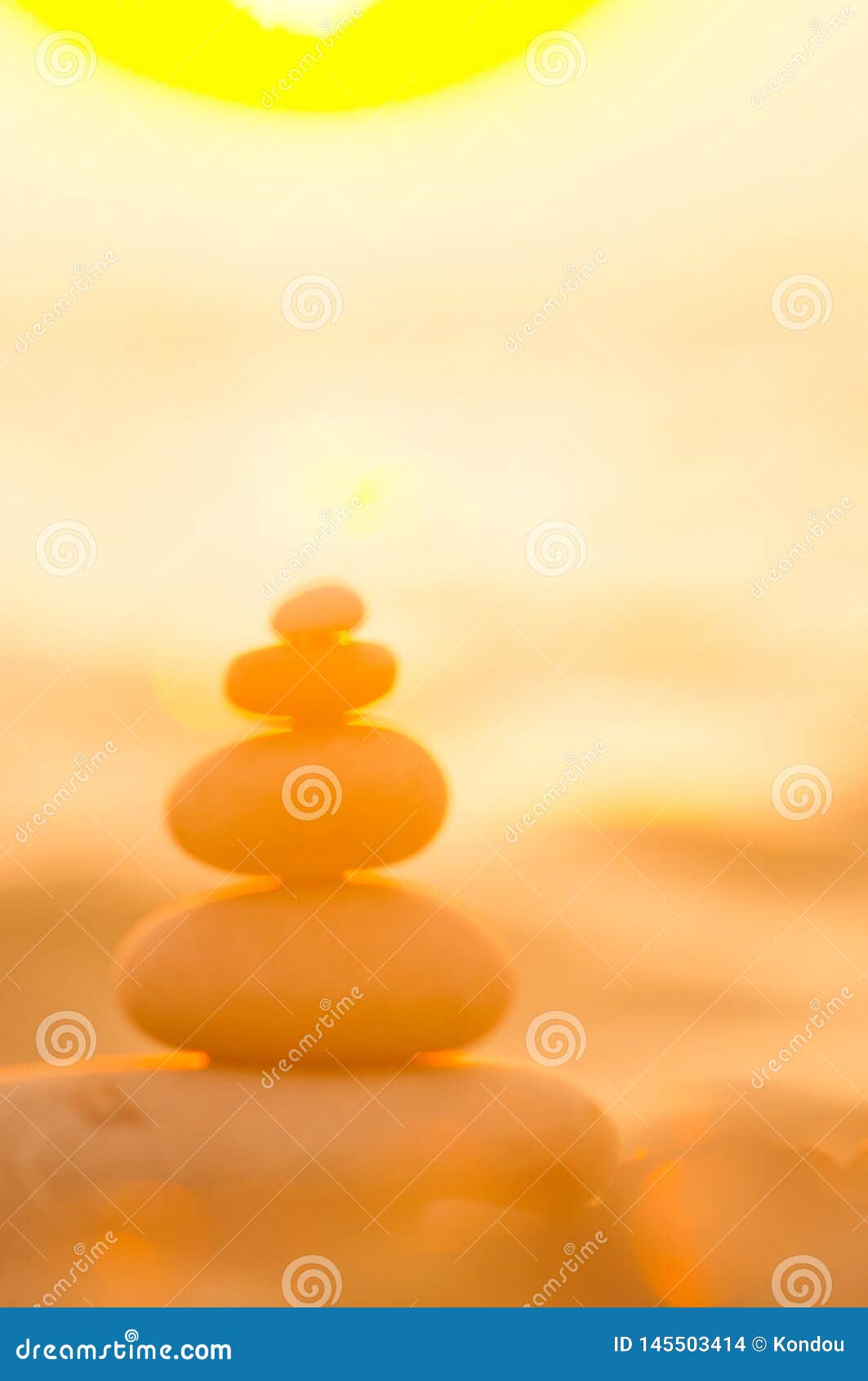 Stack of Zen Stones on Pebble Beach Stock Photo - Image of background ...