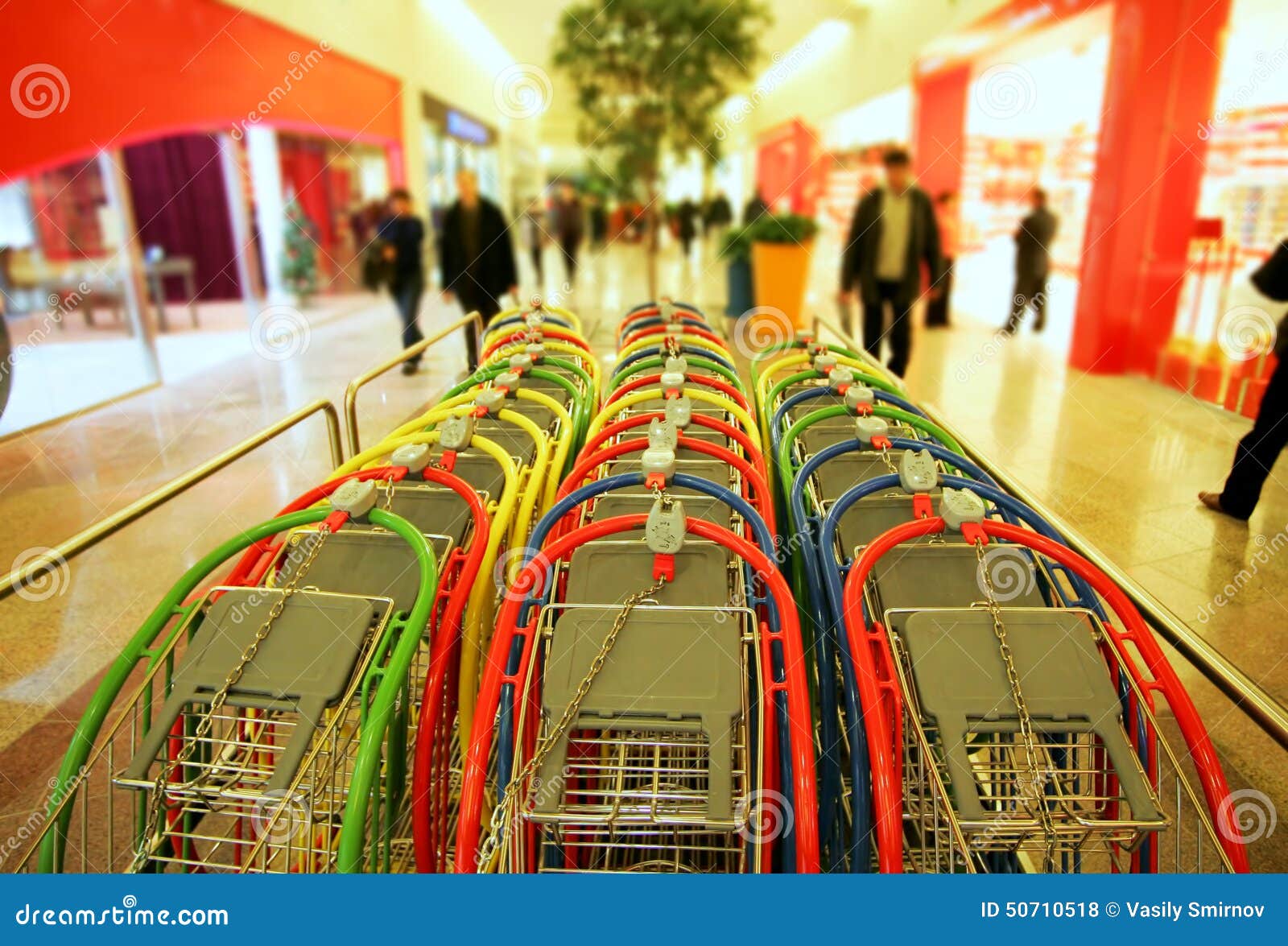 Stackable shopping carts stock photo. Image of people - 50710518