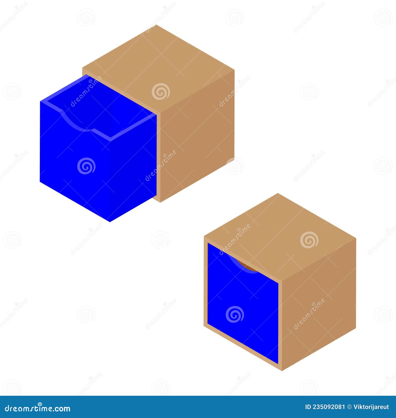 Stackable Storage Cube Toy Organizer Isolated on White Background ...