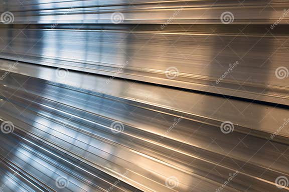 Stacked aluminum stock photo. Image of background, profile - 14062806