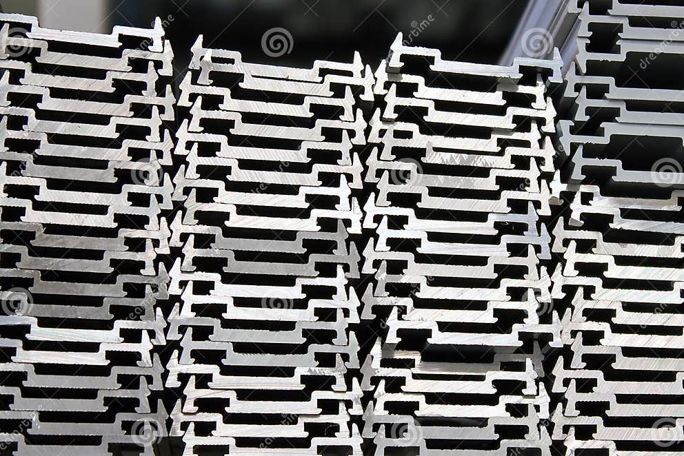 Stacked aluminum stock photo. Image of metal, industrial - 14062820