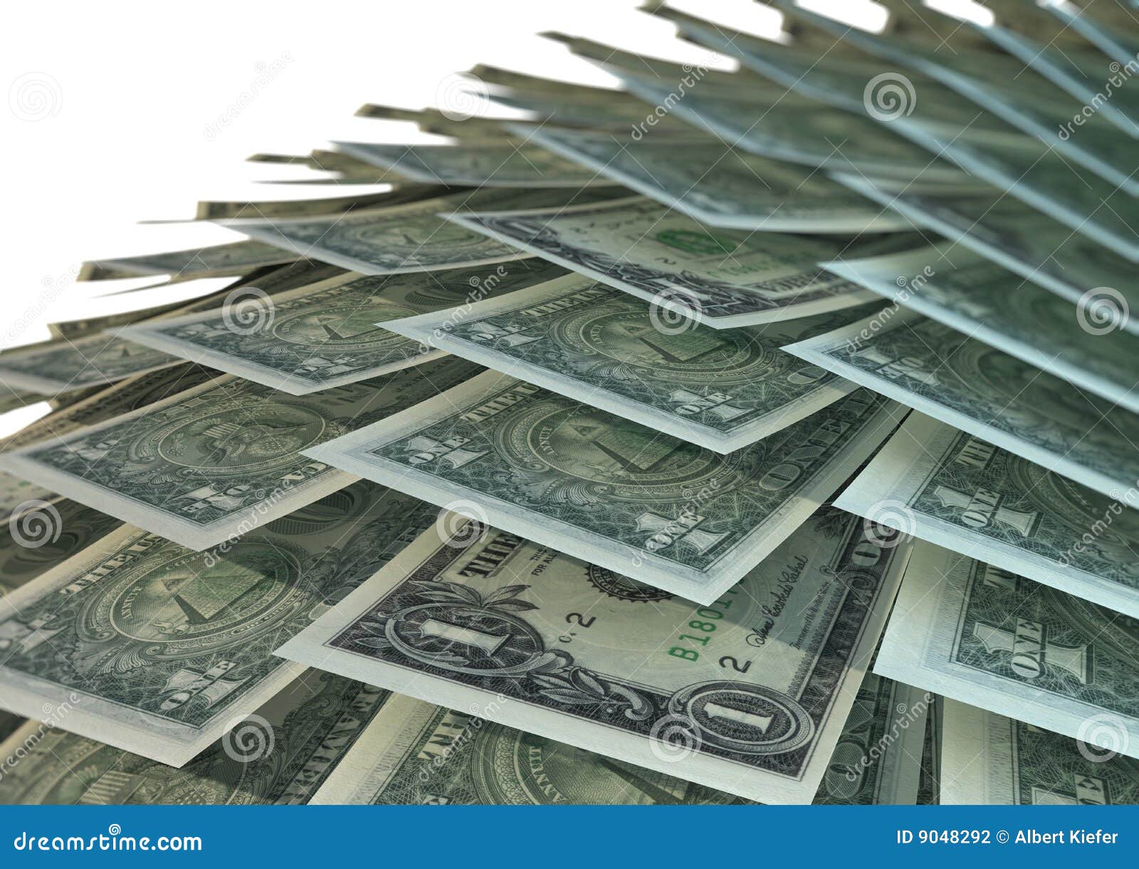 Stacked American Dollar Bills Stock Illustration - Illustration of ...